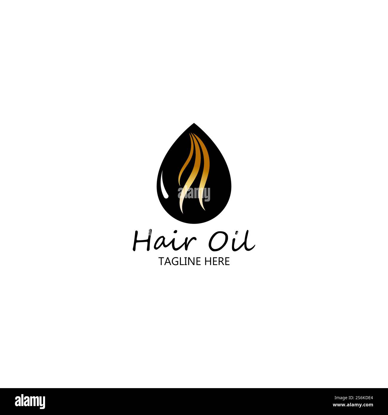 hair oil essential logo with drop oil and hair logo symbol-vector Stock ...