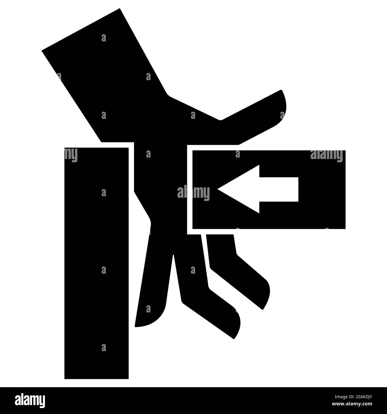 Hand Crush Force From Right Symbol Sign, Vector Illustration, Isolate ...