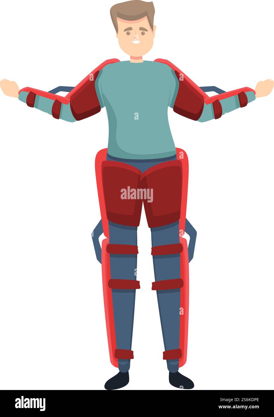 Bionic exoskeleton icon. Cartoon of Bionic exoskeleton vector icon for ...