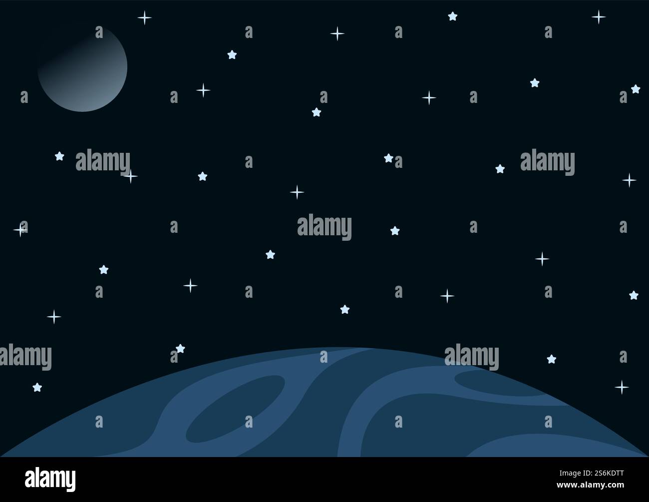 Astronaut With Rocket Background Illustration For Explore In Outer ...