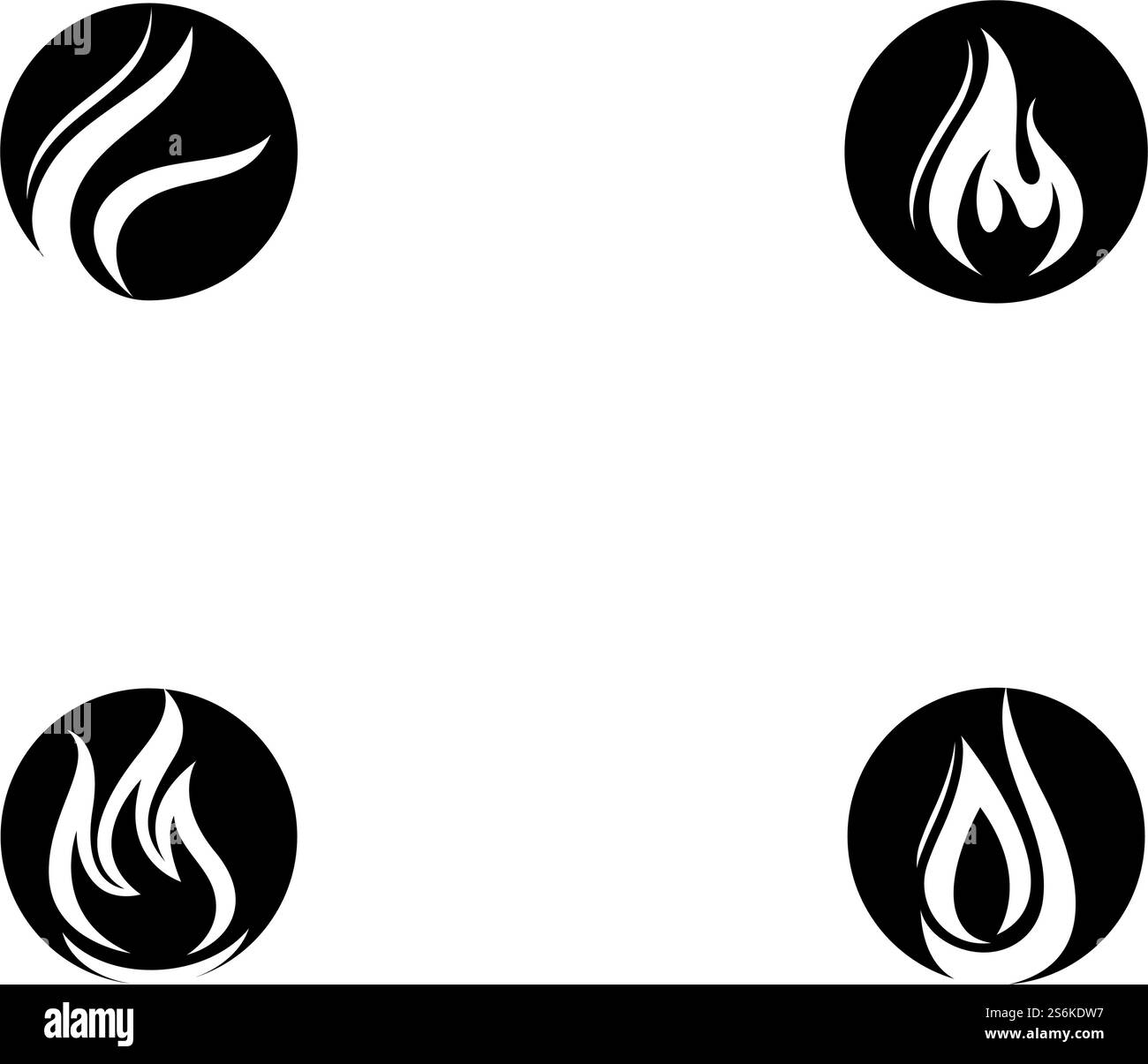 Fire black logo design vector Stock Vector Image & Art - Alamy