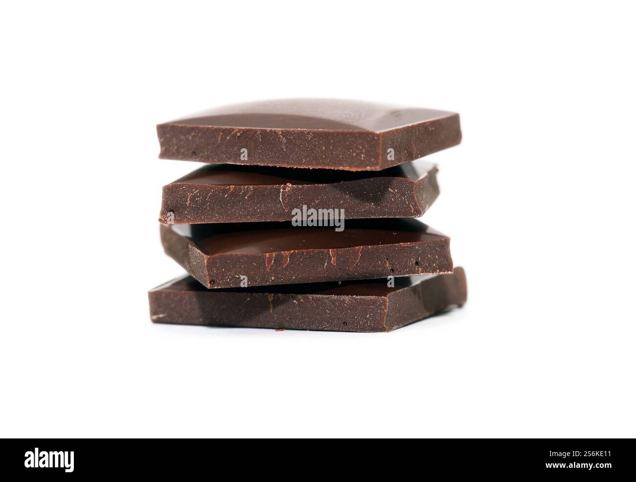 Stack of chocolate bars isolated on white background Stock Photo - Alamy