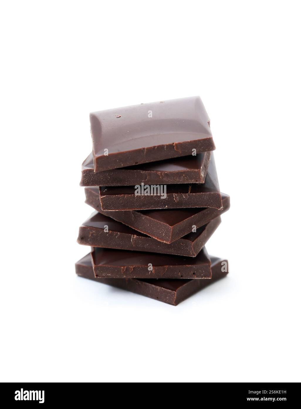 Stack of chocolate bars isolated on white background Stock Photo - Alamy