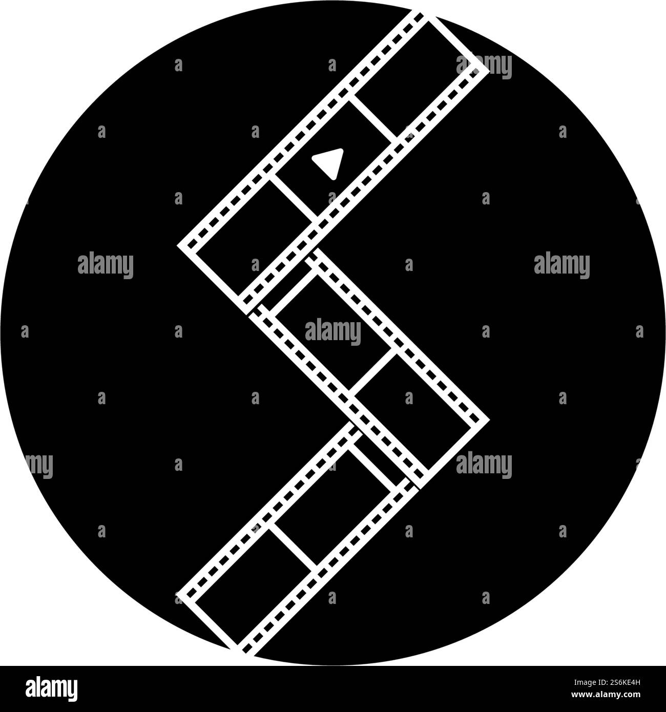 Film strips frame roll Black and White Stock Photos & Images - Alamy