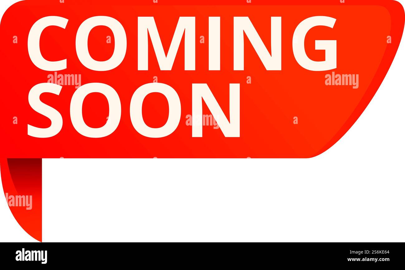 Coming soon placard icon. Cartoon of Coming soon placard vector icon ...