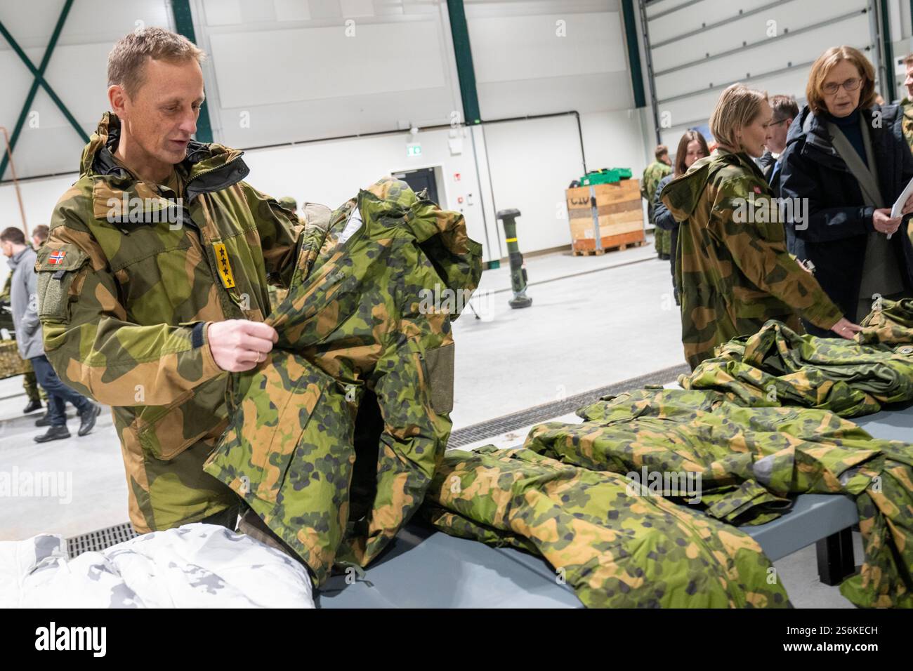 Kirkenes 20250117. Defense Chief Eirik Kristoffersen looks at the ...