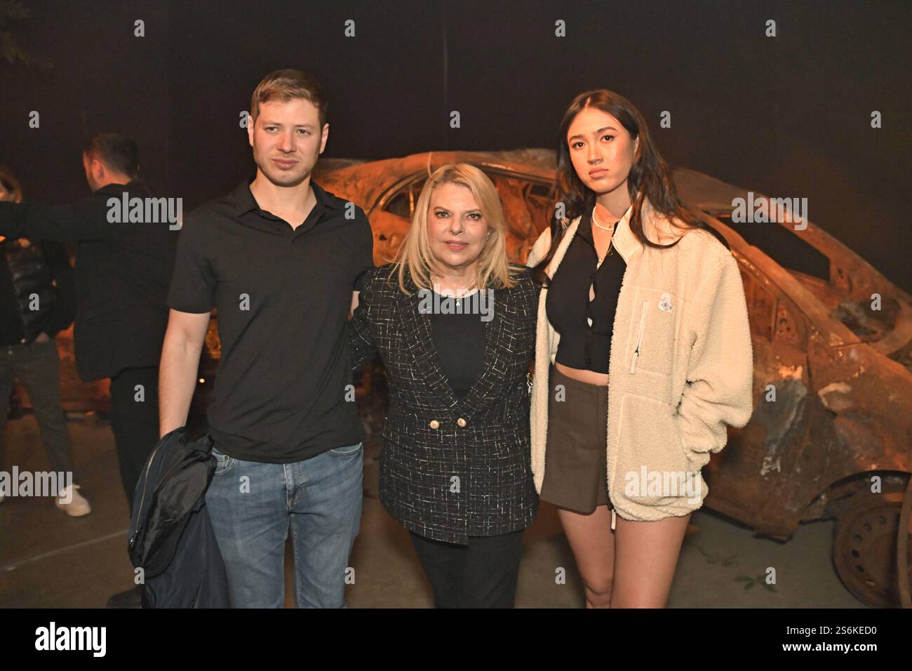 North Miami, USA. 16th Jan, 2025. Yair Netanyahu (L), Sara Netanyahu (C ...