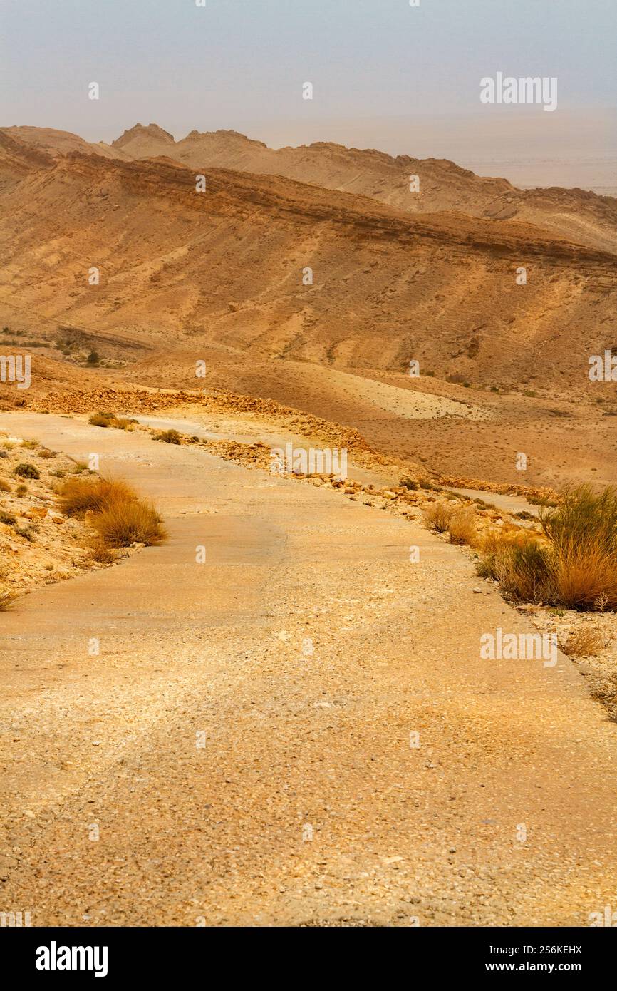 Concrete dilapidated road built by German troops during World War II ...