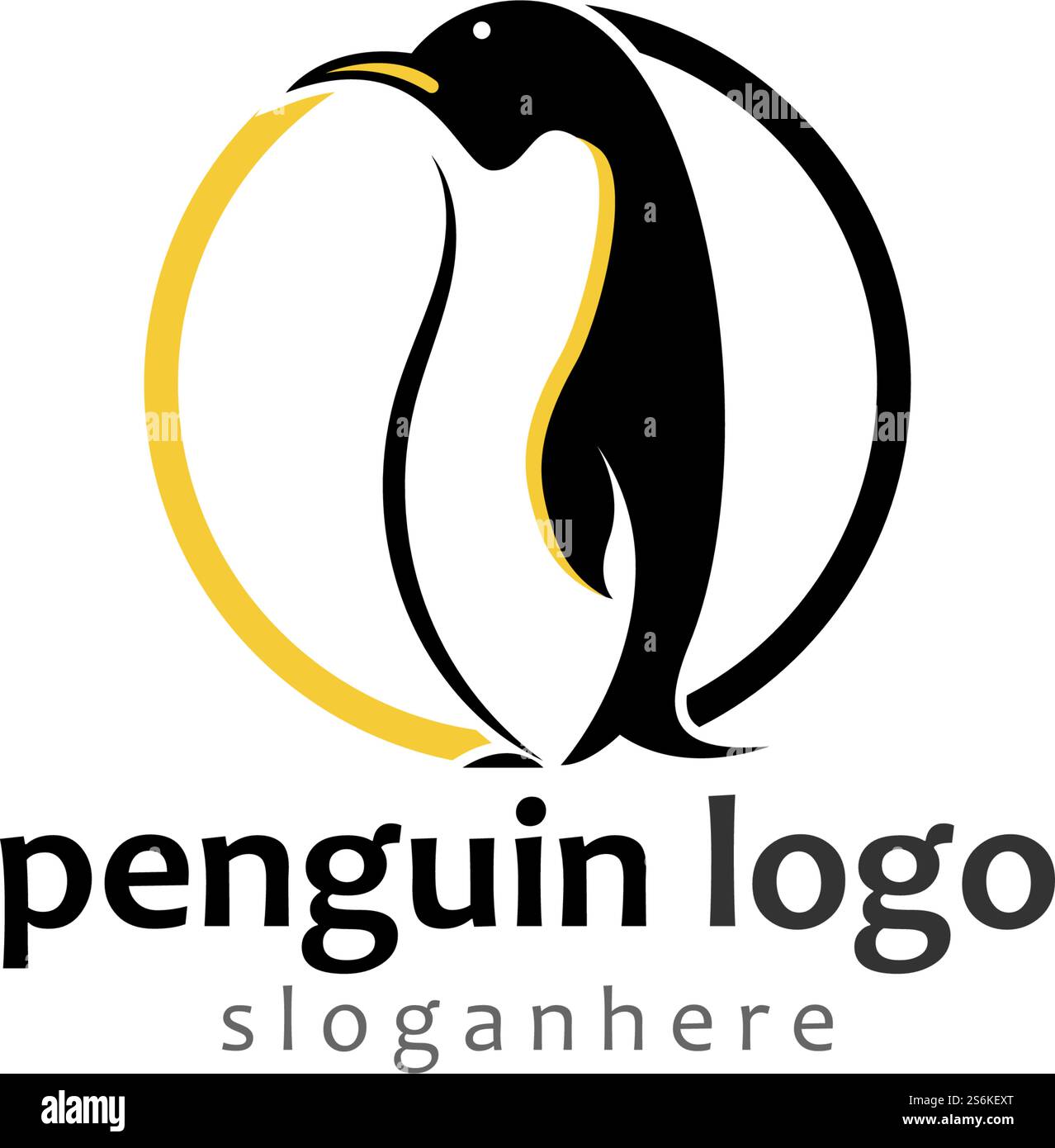 penguin bird vector logo, arctic animal symbol Stock Vector Image & Art ...