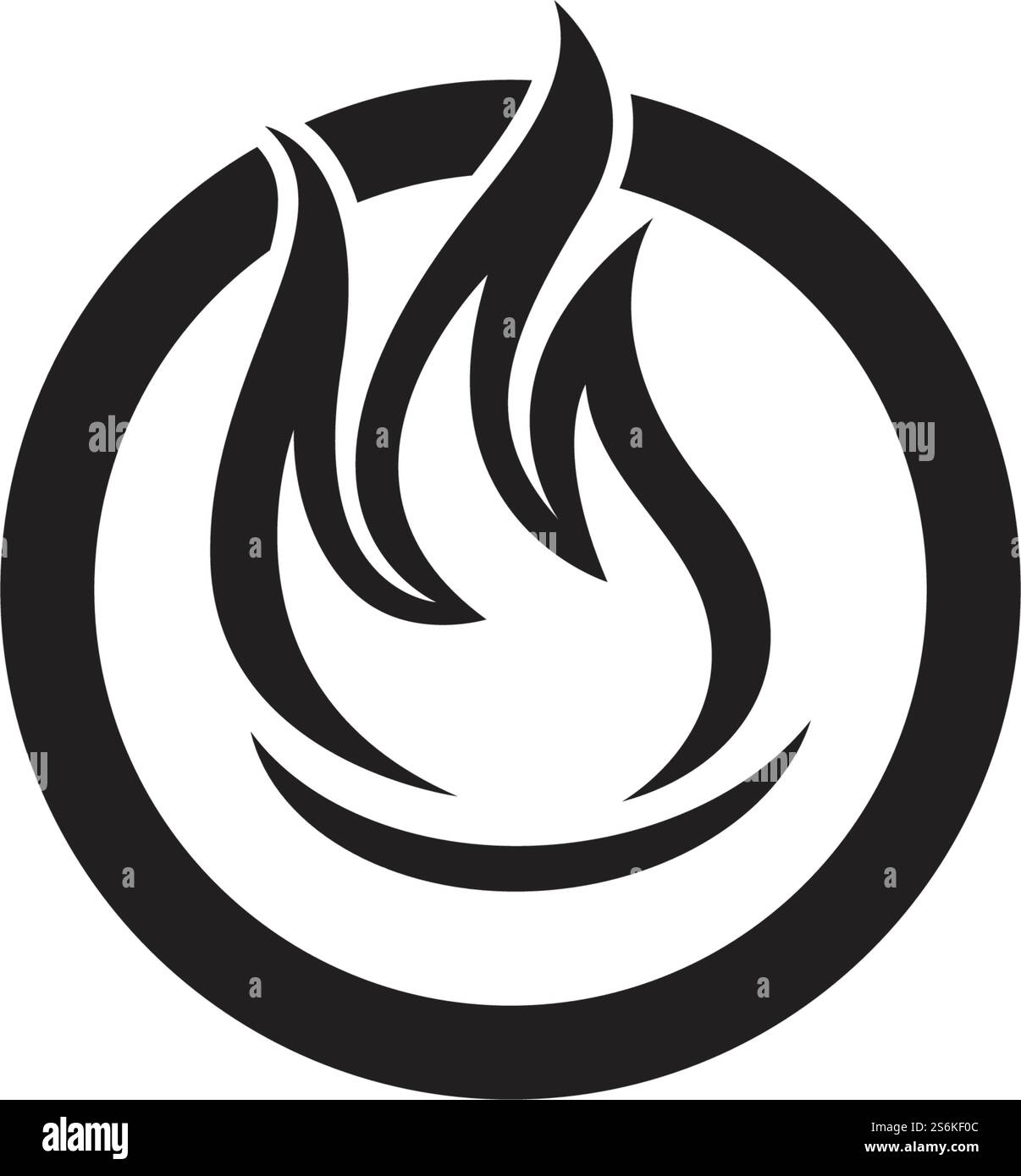 Fire black logo design vector Stock Vector Image & Art - Alamy