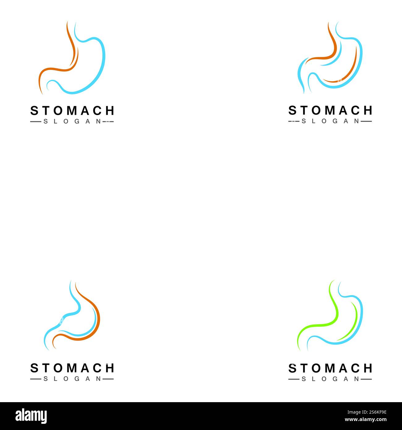 Stomach Logo vector illustration design - creative Gastroenterology ...