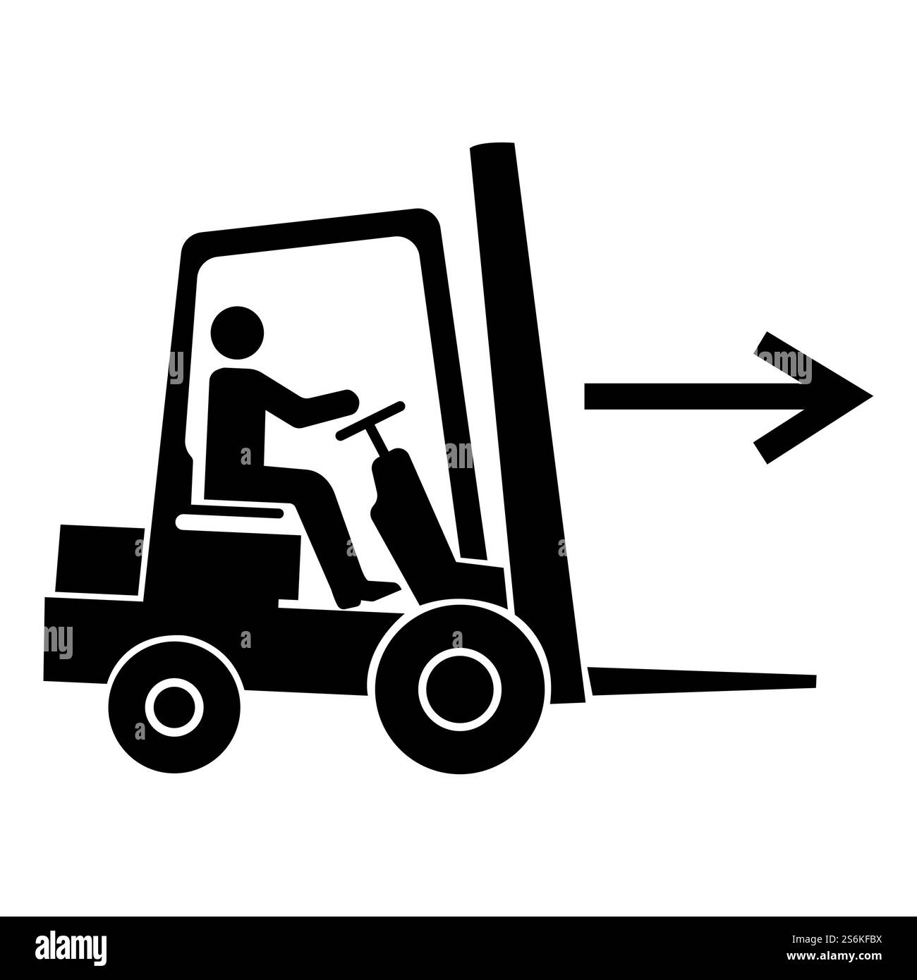 Forklift Point Right Symbol Sign Isolate On White Background,Vector ...