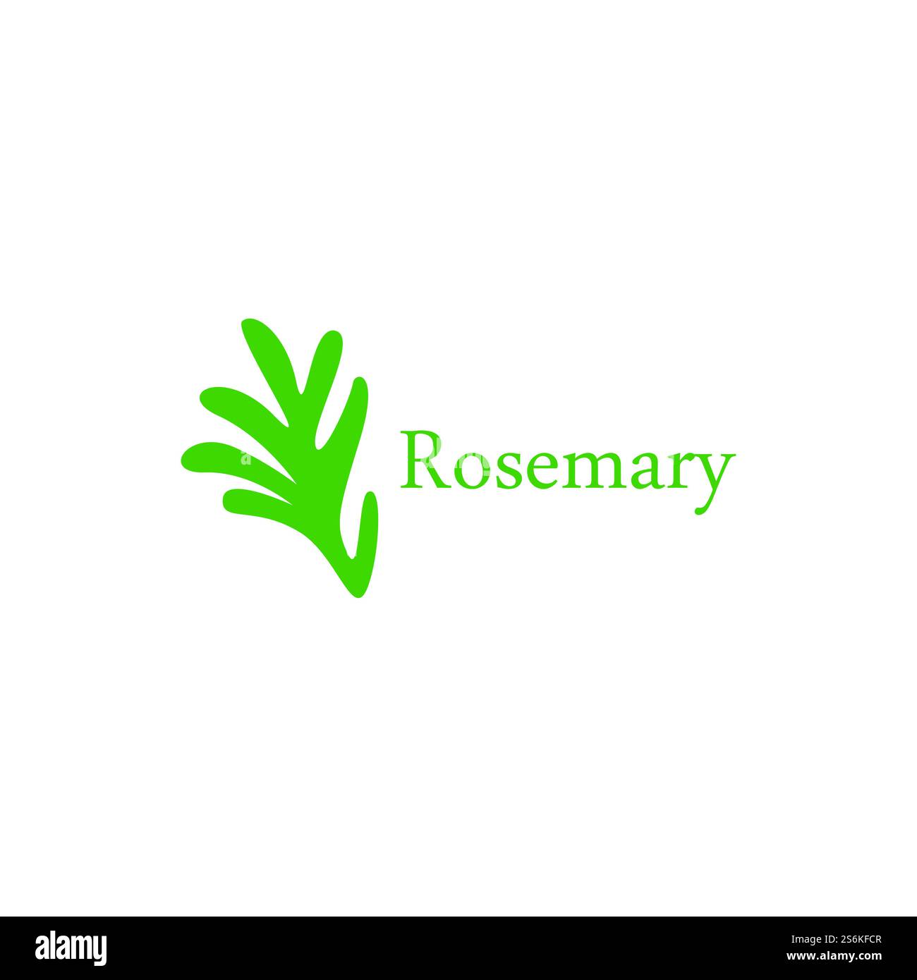 rosemary leaf vector logo illustration template Stock Vector Image ...