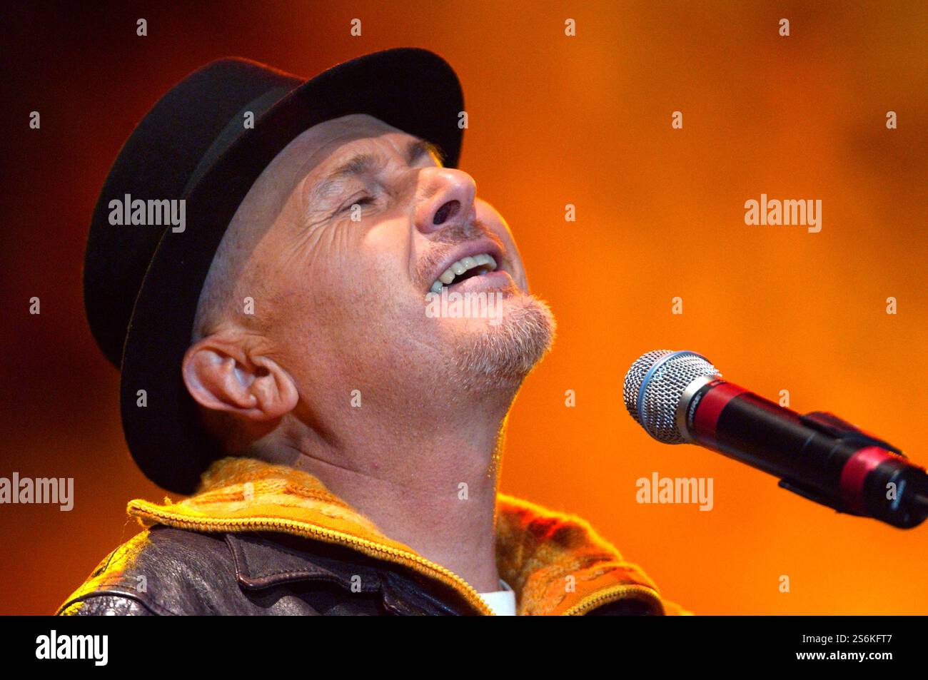 Milan Italy 09/11/2004: Ron, Italian singer, during the live concert of ...