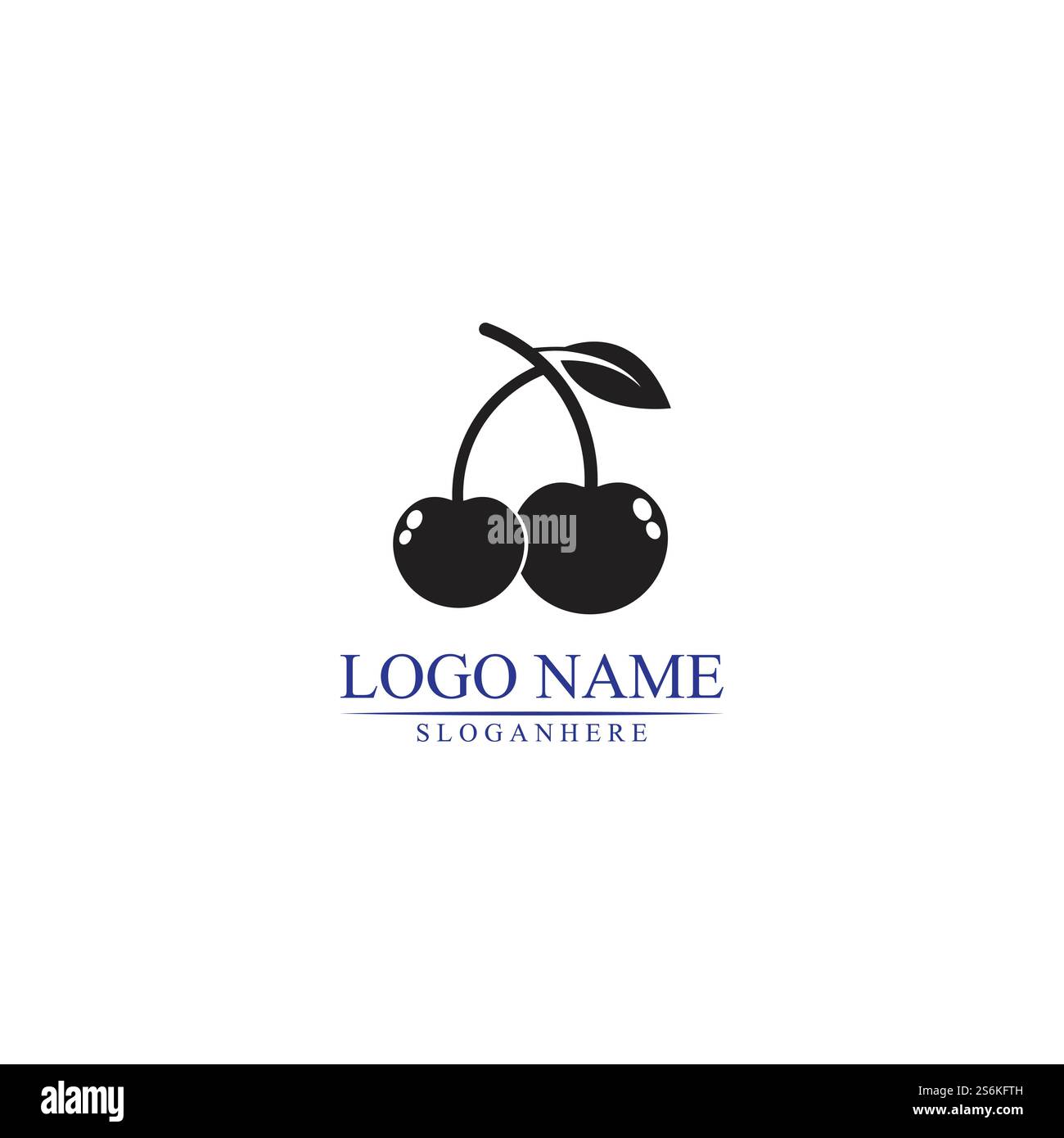Cherry logo design template. vector illustration Stock Vector Image ...