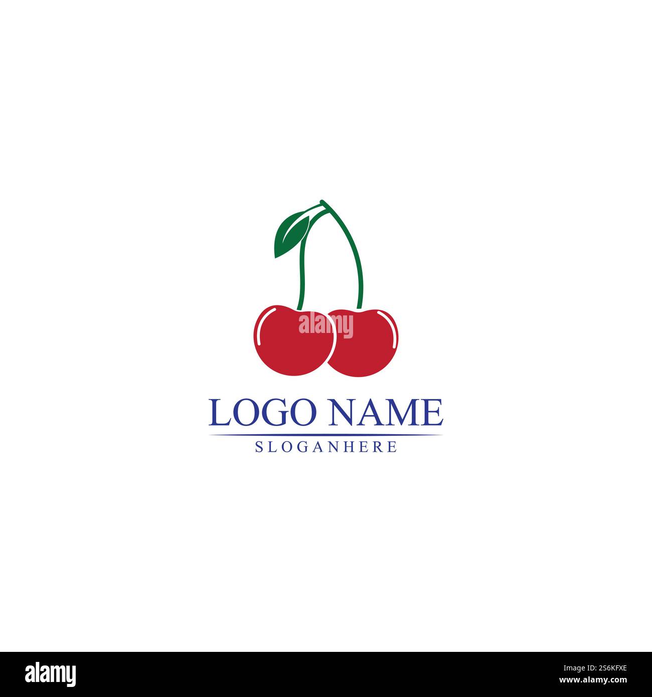 Cherry logo design template. vector illustration Stock Vector Image ...