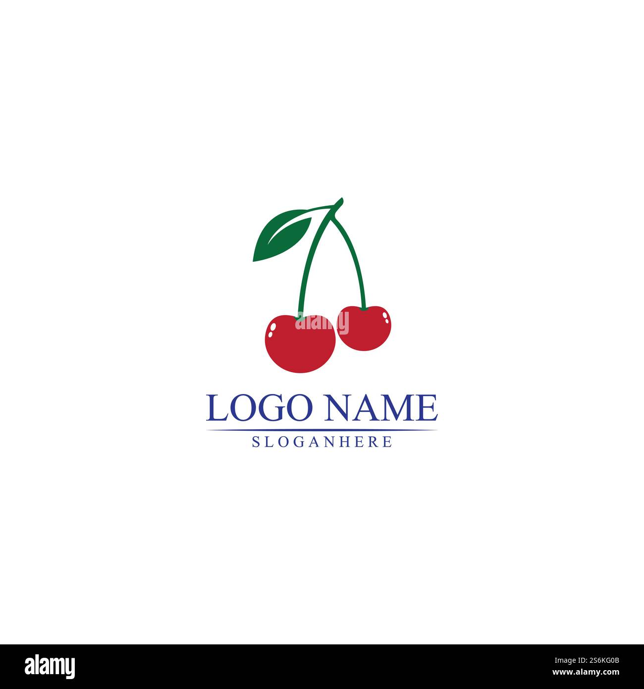 Cherry logo design template. vector illustration Stock Vector Image ...