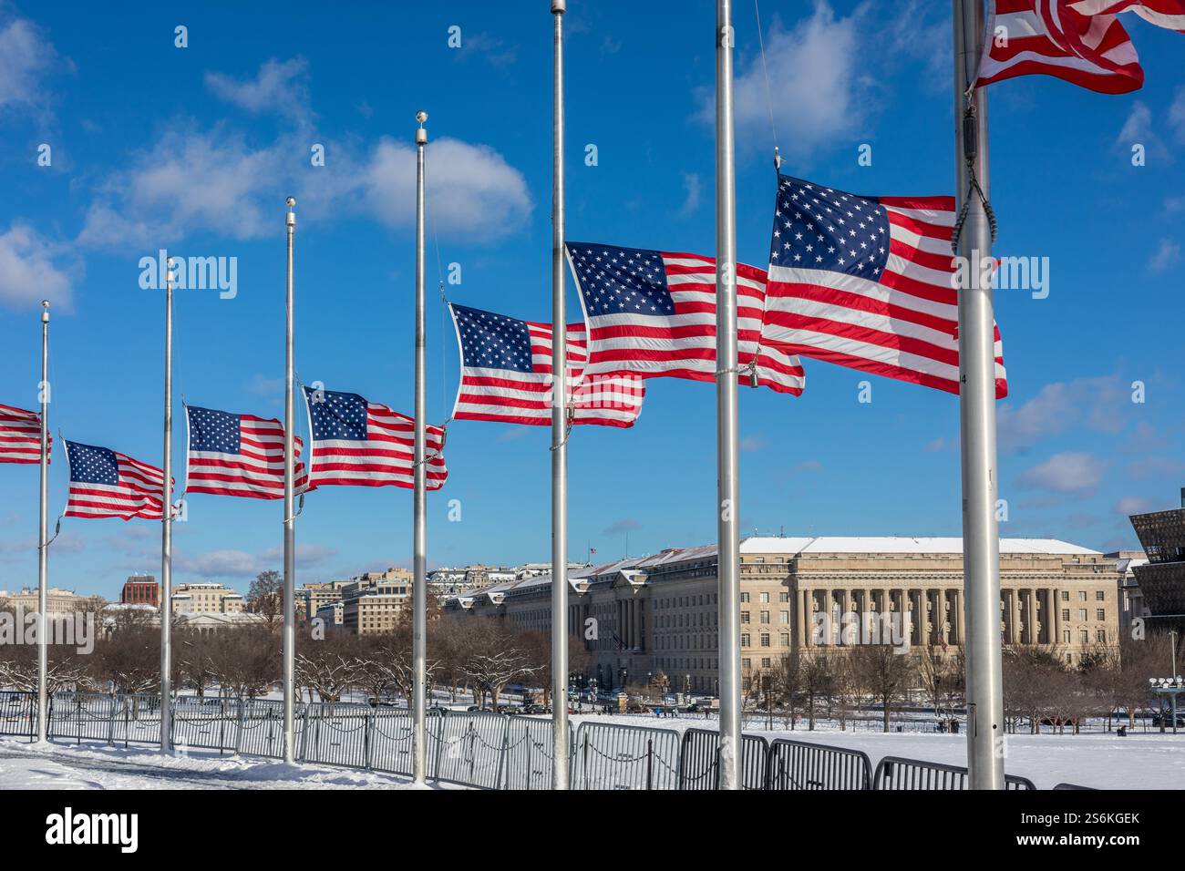 Flags at half-staff for the funeral of former President Jimmy Carter ...