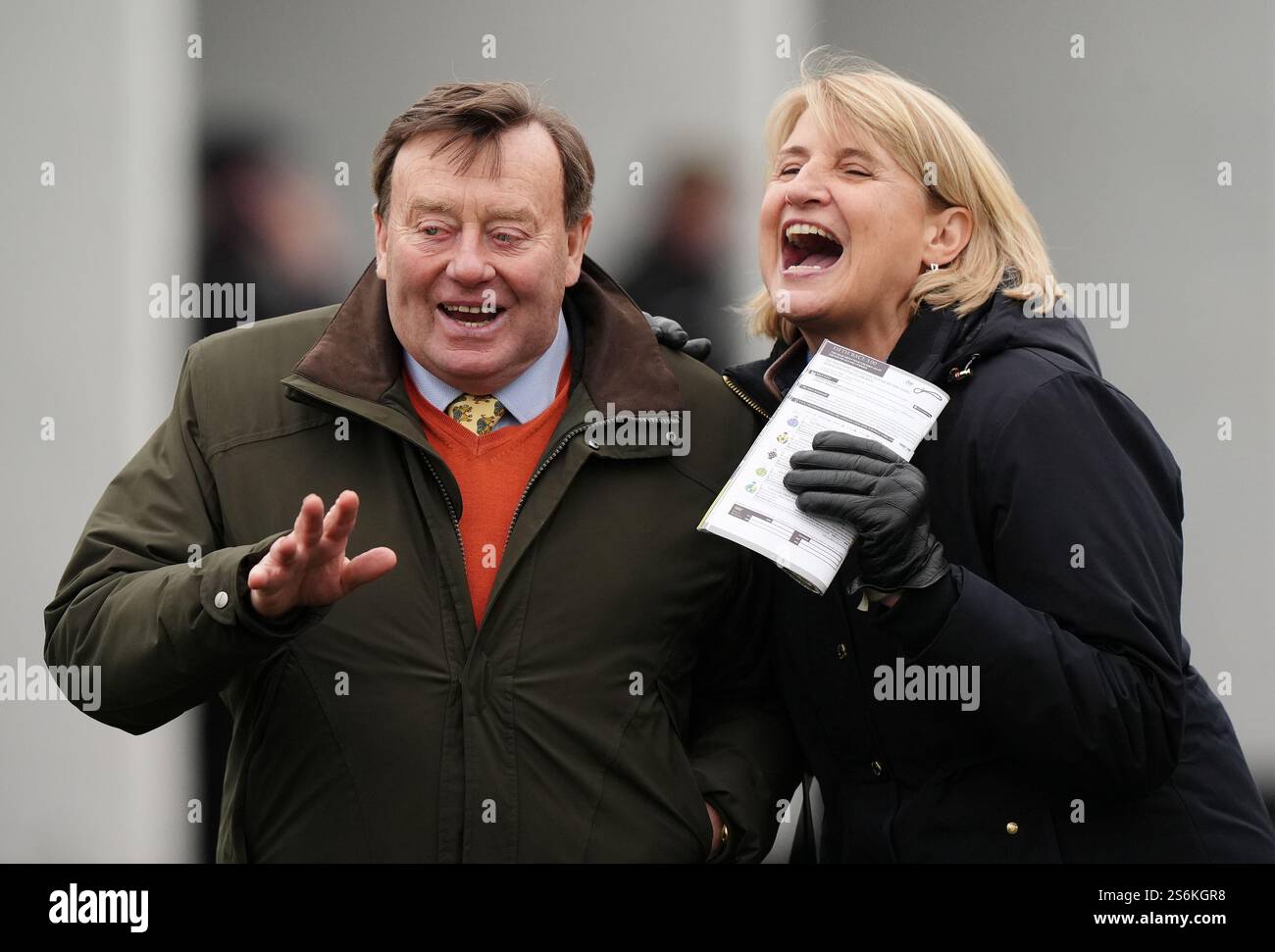 Trainer Nicky Henderson (left) on day one of Berkshire Winter Million ...
