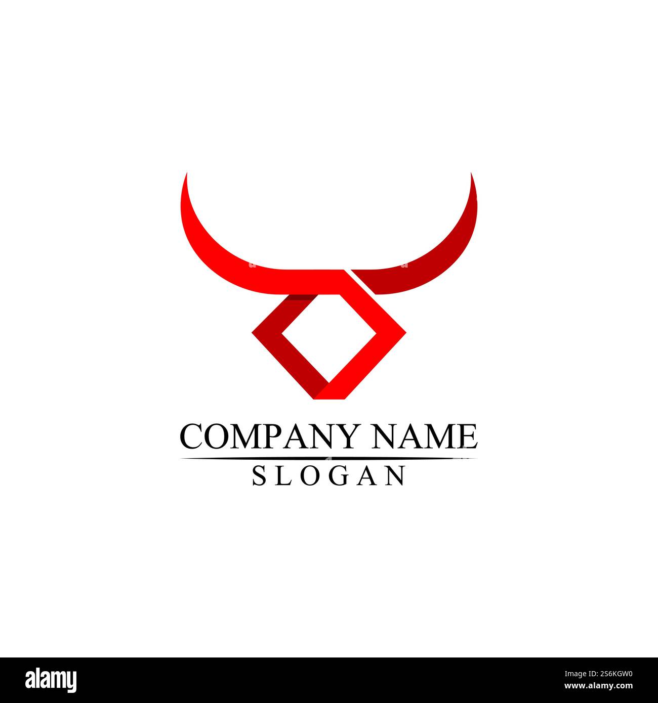 Bull horn and buffalo logo and mammals symbols template icons app Stock ...