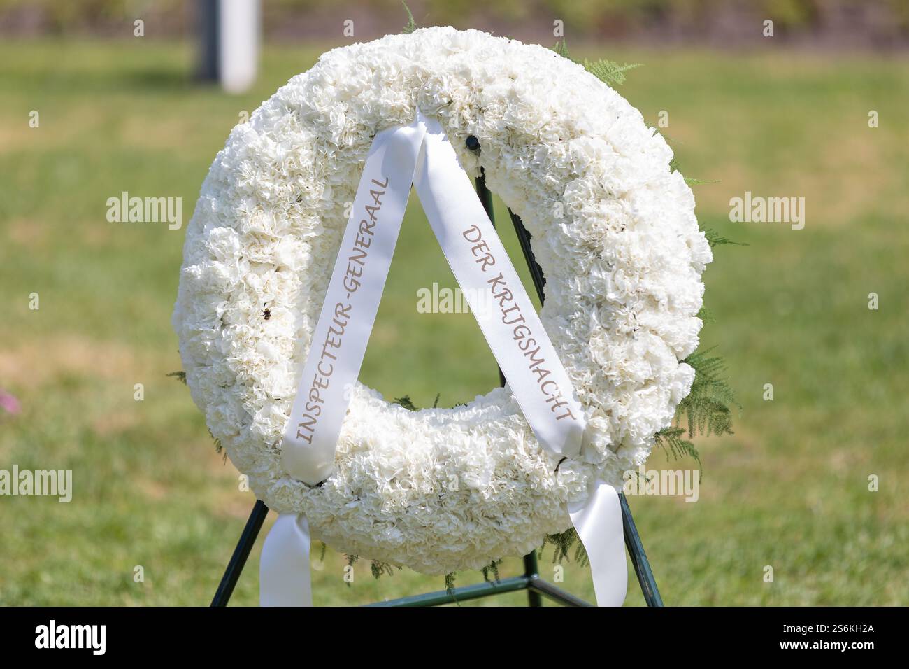 Dutch National Remembrance Day. Wreaths of the army, churches and ...