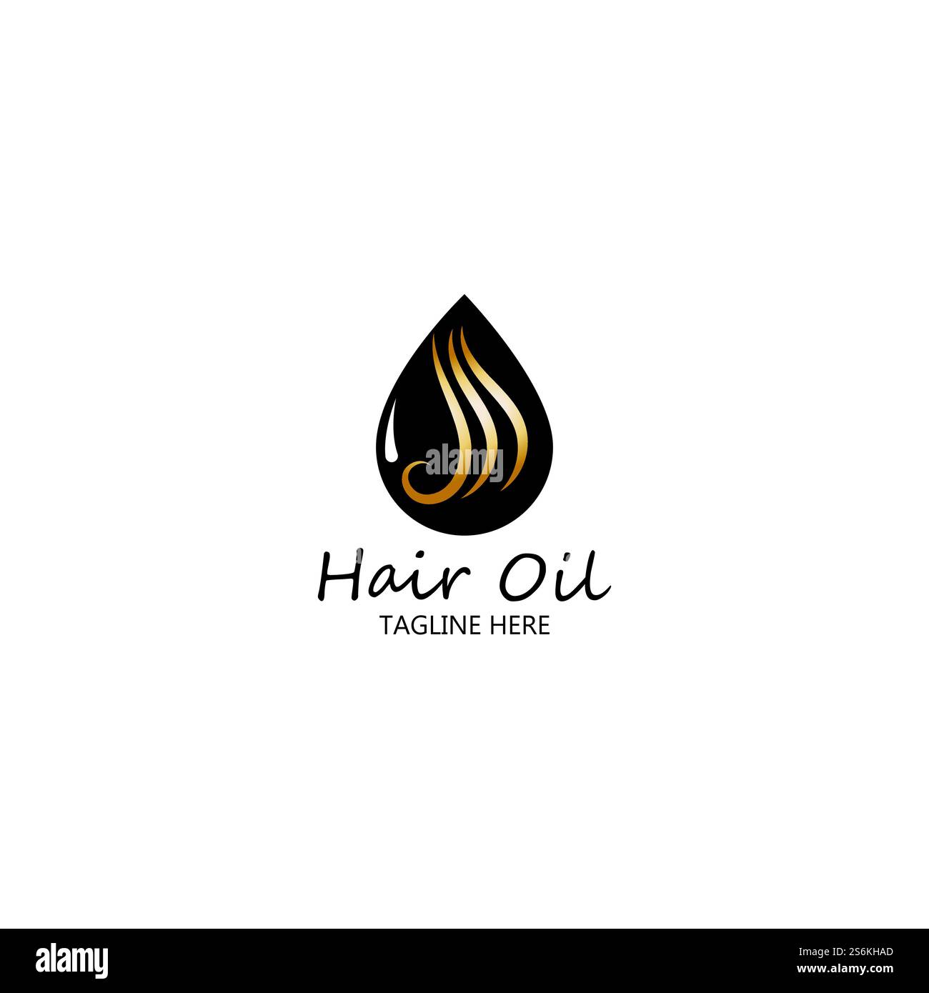 hair oil essential logo with drop oil and hair logo symbol-vector Stock ...
