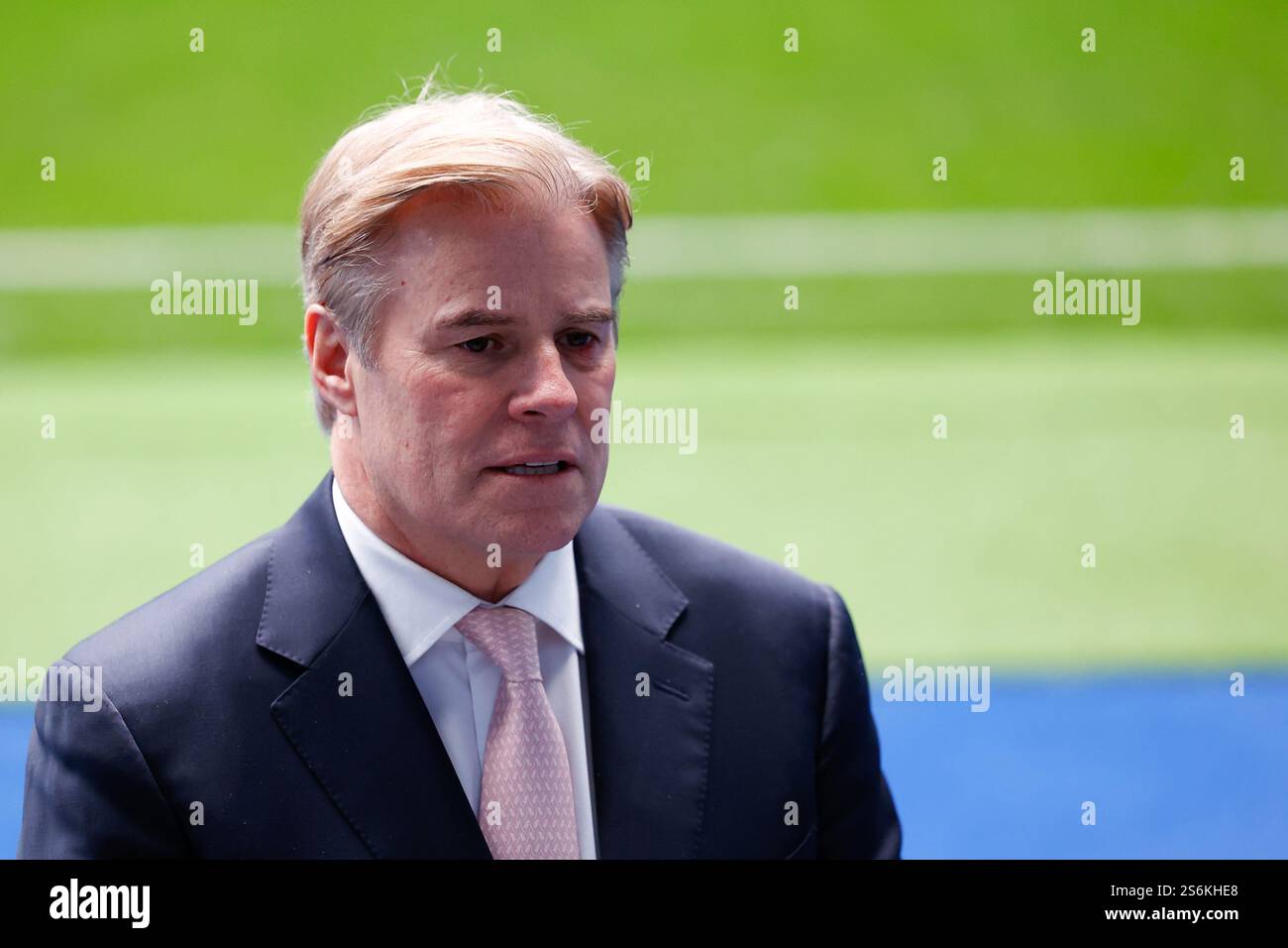 Brett Gosper, Head of Europe and APAC, looks on during press conference ...