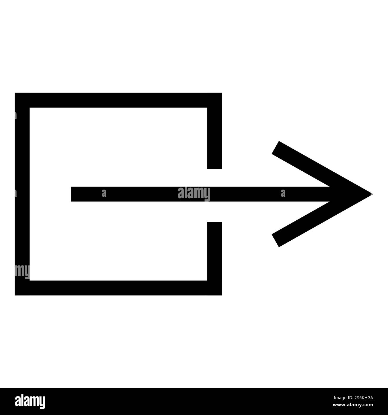 Output Exit Non-Electrical Symbol Sign, Vector Illustration, Isolate On ...