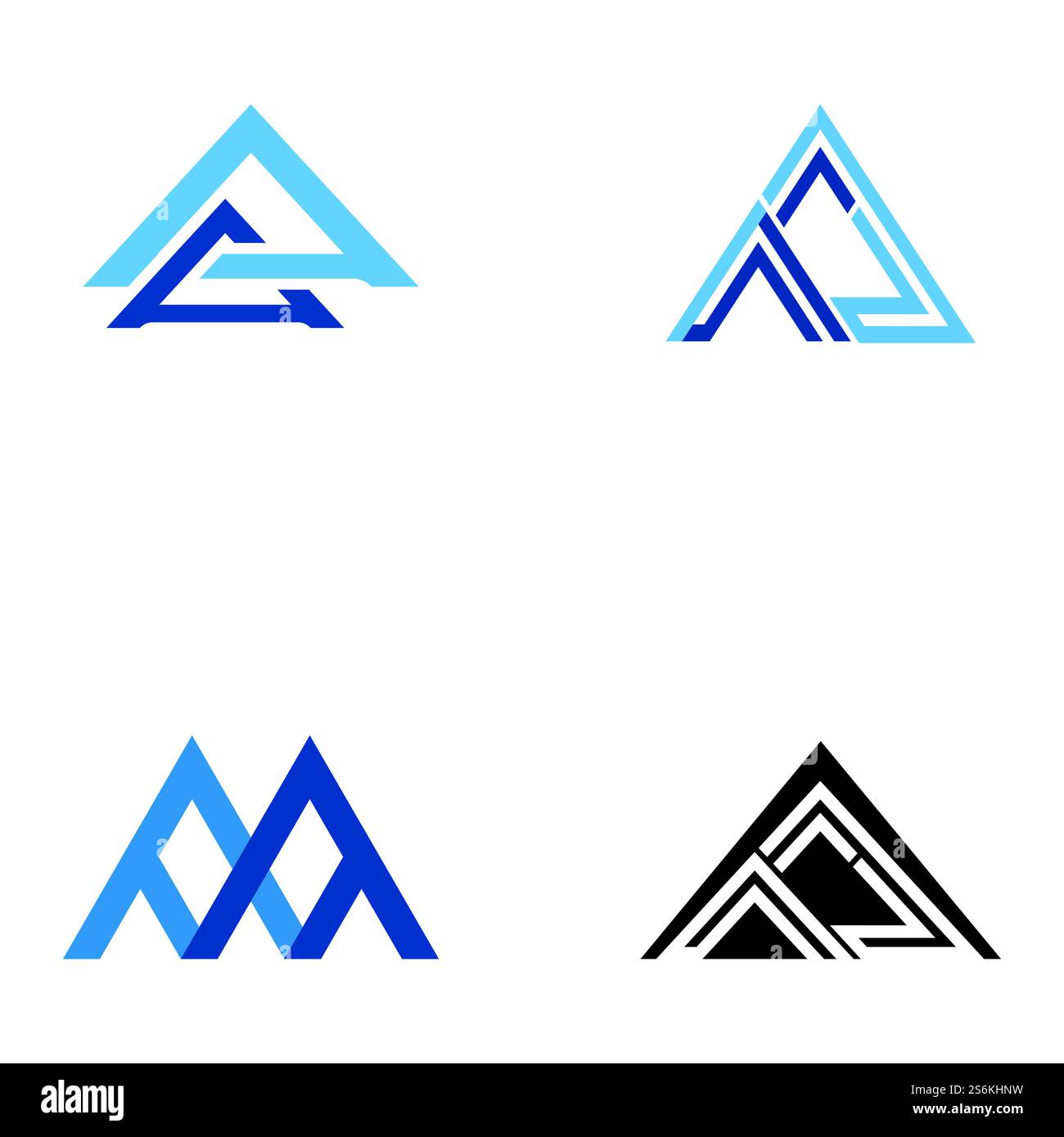 Futuristic Triangle Chain logo design inspiration Stock Vector Image ...