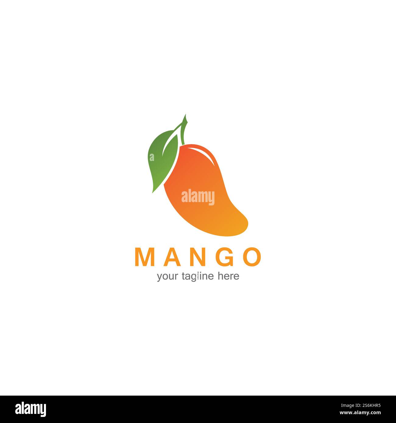 Mango fruit logo vector illustration design template. Mango in flat ...