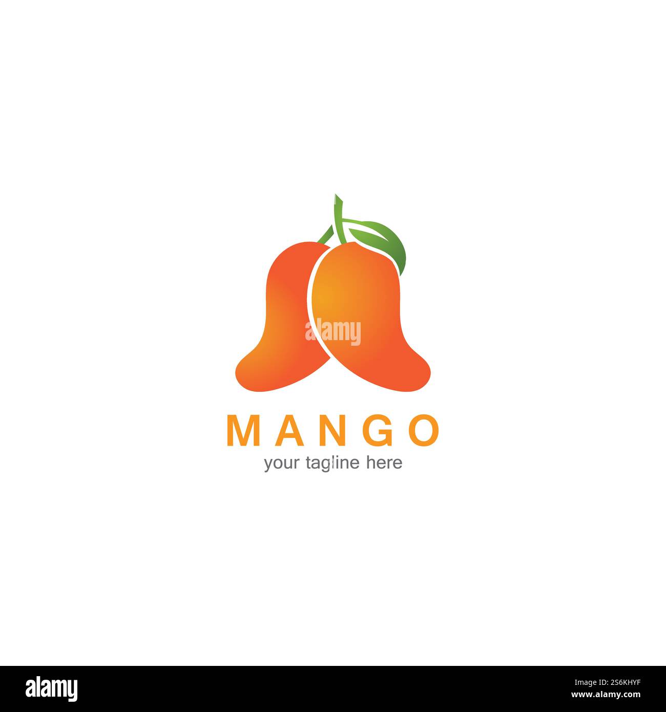 Mango fruit logo vector illustration design template. Mango in flat ...