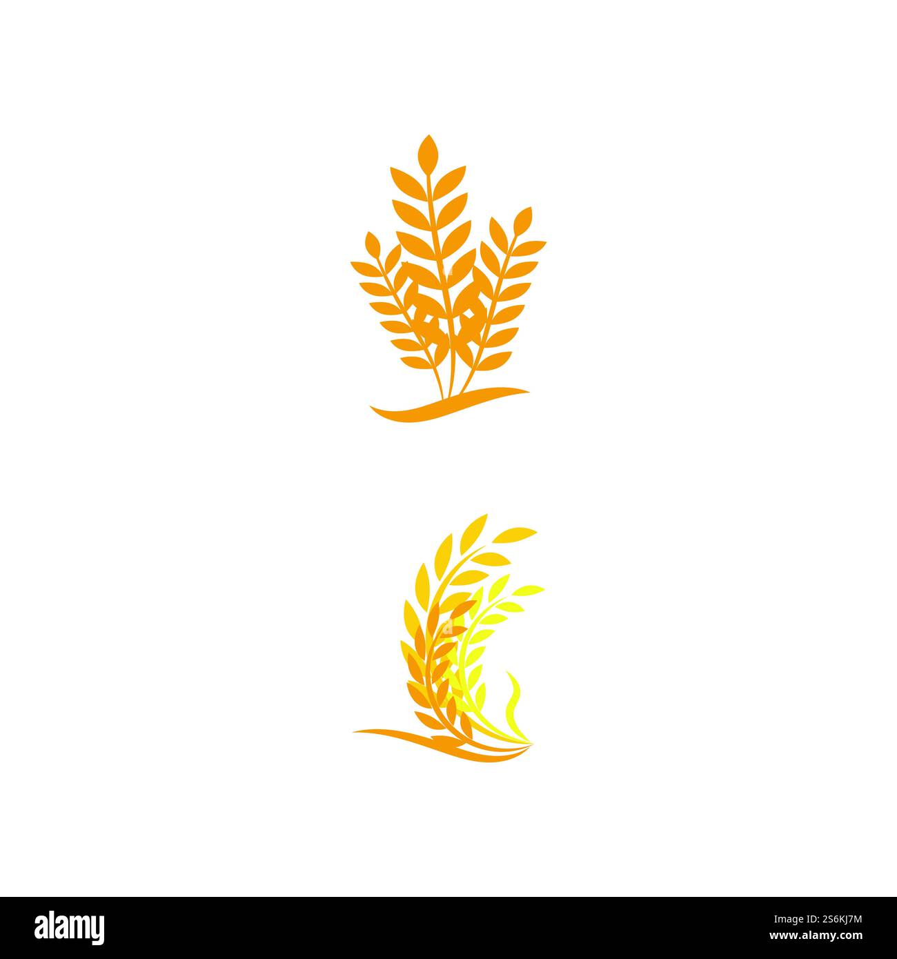 Luxury Golden Grain Weath / Rice Logo Design Vector Stock Vector Image ...
