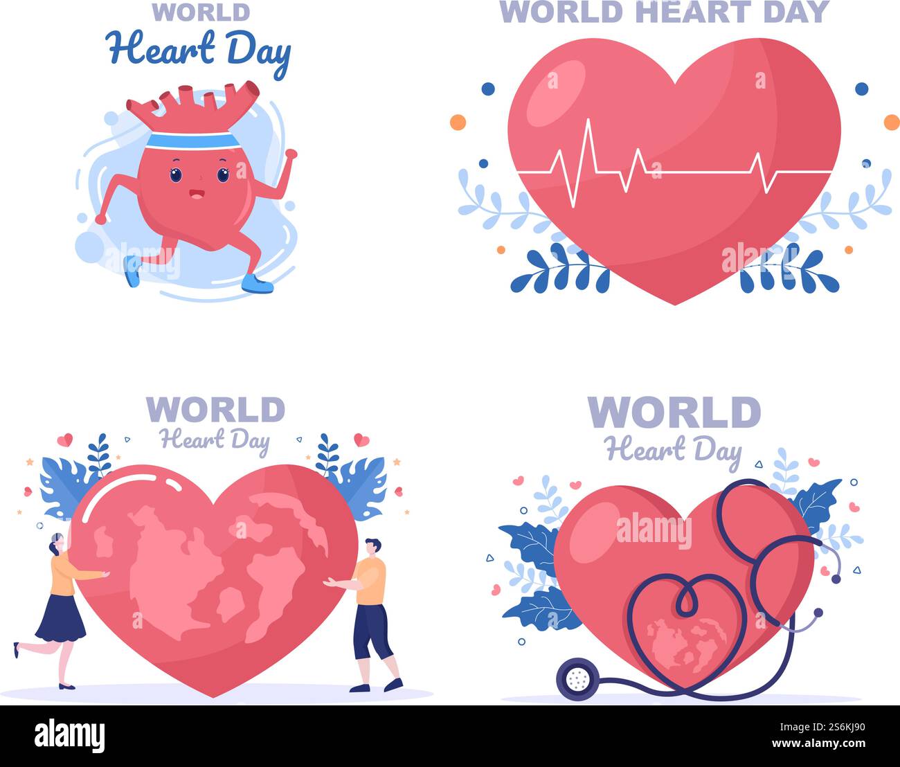 World Heart Day Illustration To Make People Aware The Importance Of ...