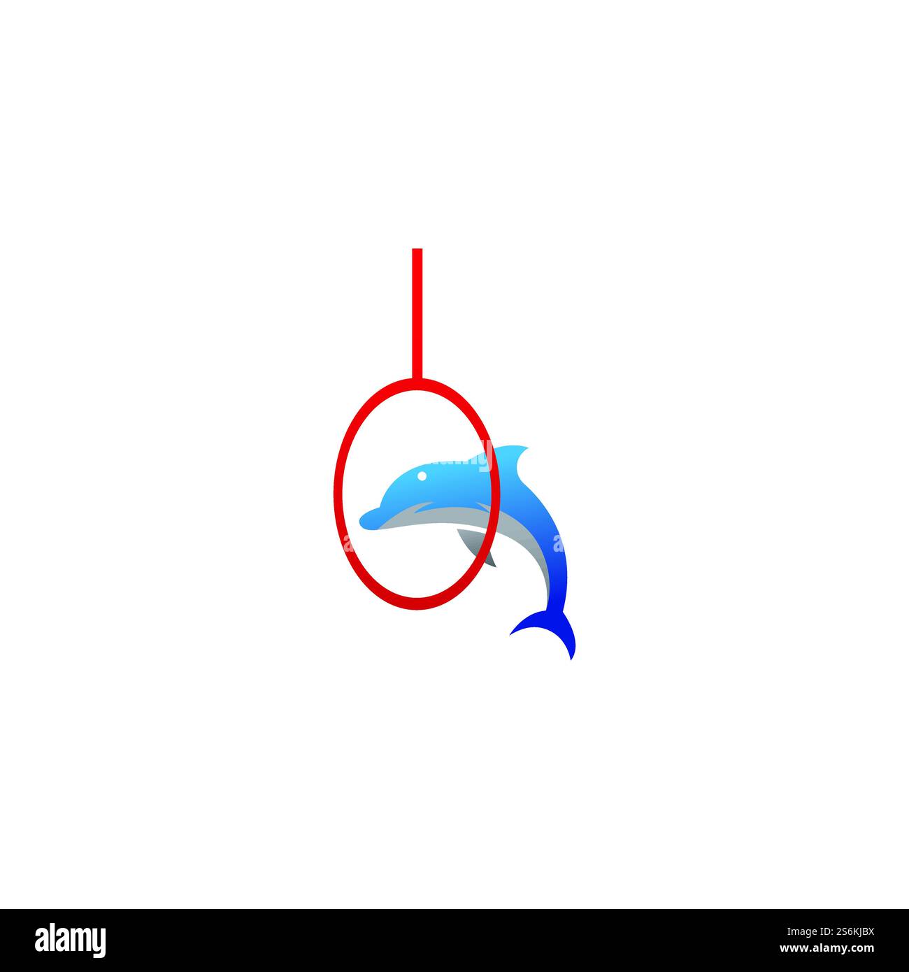 Dolphin smart fish jump logo in the sea template design Stock Vector ...