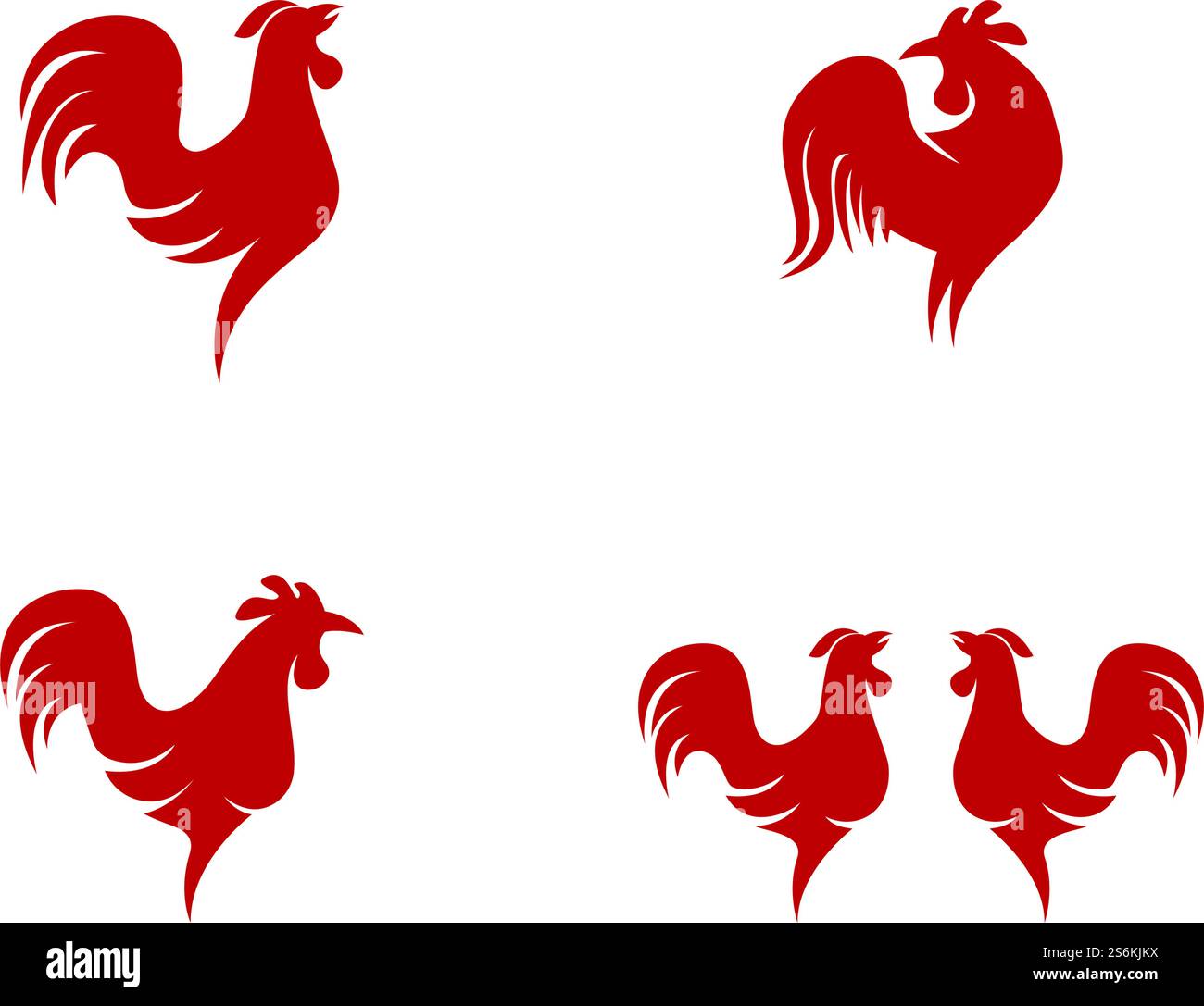 Rooster logo template vector illustration Stock Vector Image & Art - Alamy