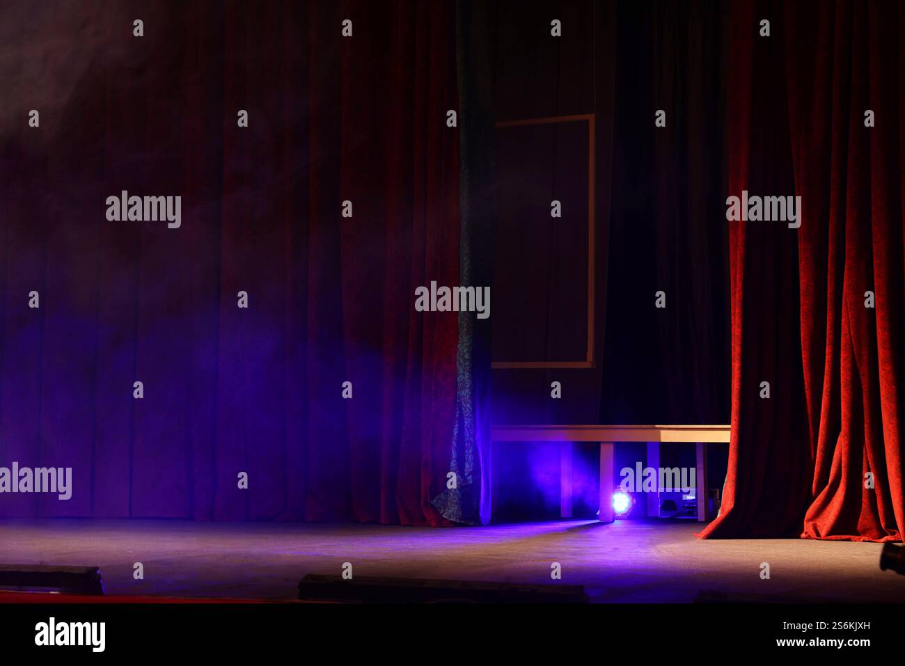 Professional spotlight and smoke on stage in theatre Stock Photo - Alamy
