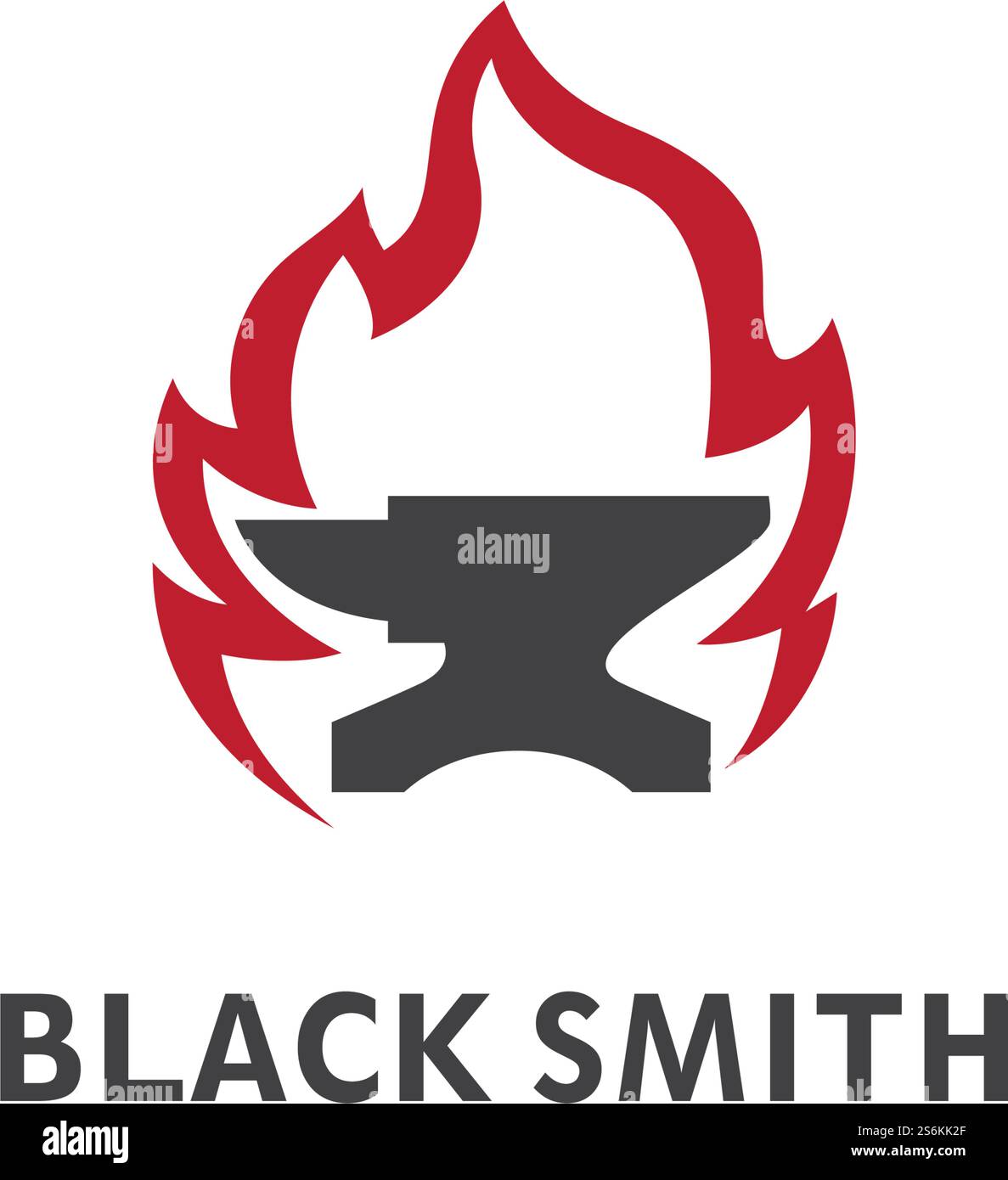 Blacksmith illustration logo vector flat design Stock Vector Image ...