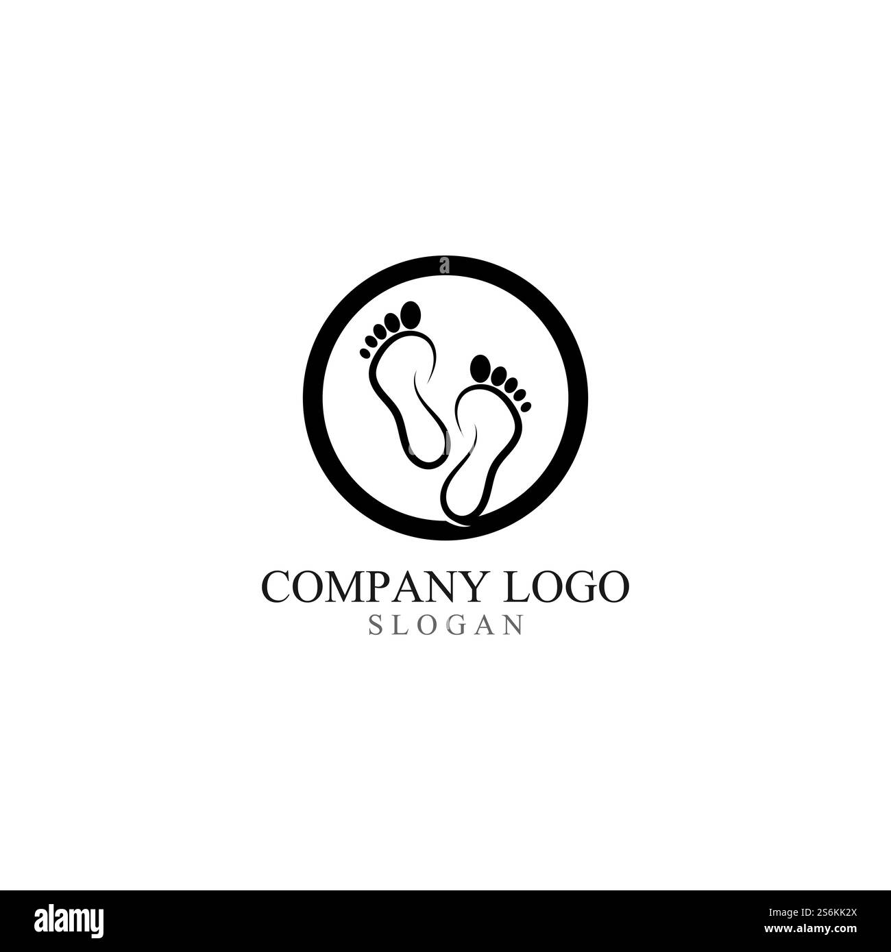 Foot print logo and symbol vector Stock Vector Image & Art - Alamy