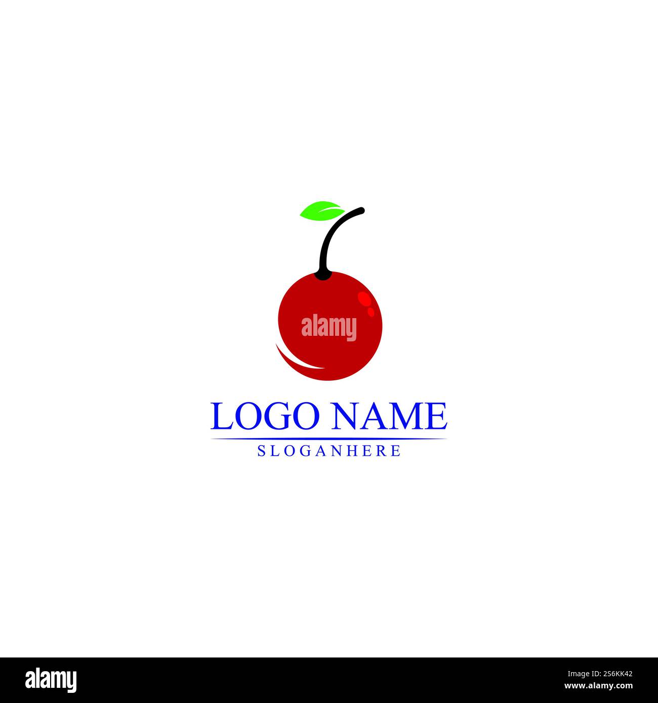 Cherry logo design template. vector illustration Stock Vector Image ...