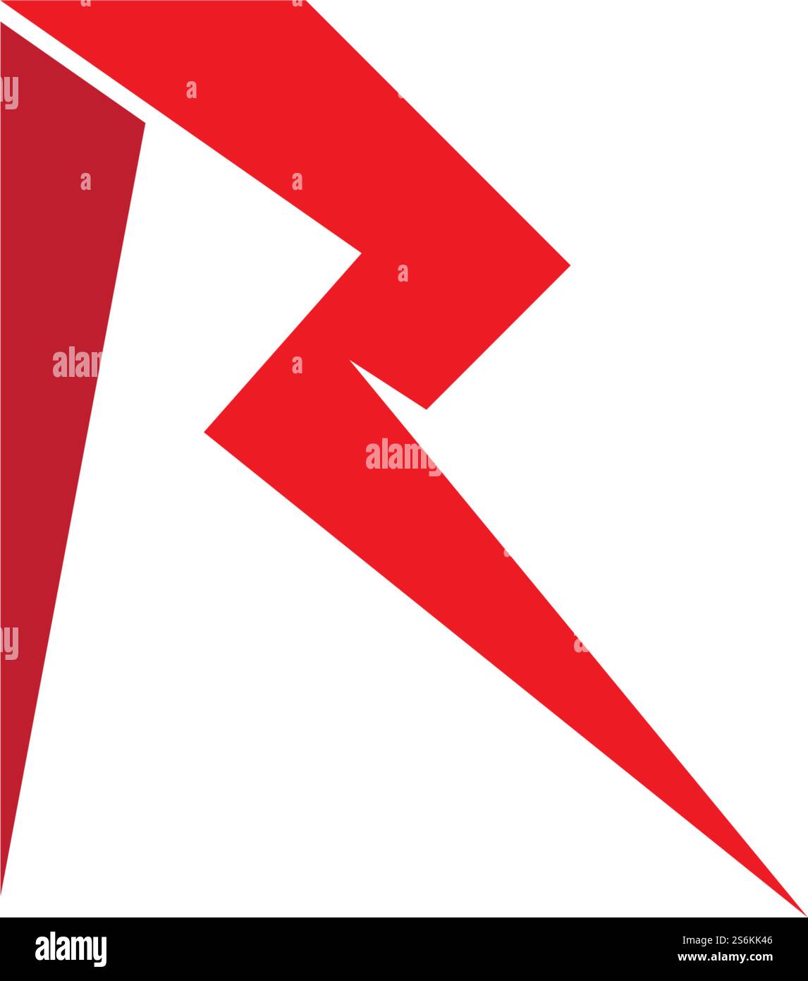 R initial letter Power lightning logo vector design Stock Vector Image ...