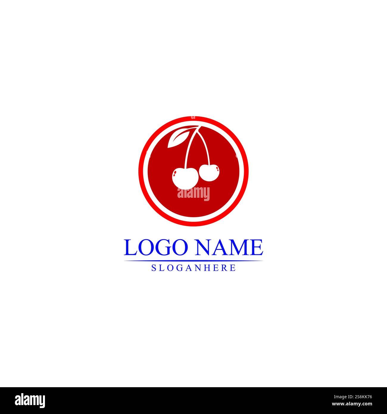 Cherry logo design template. vector illustration Stock Vector Image ...