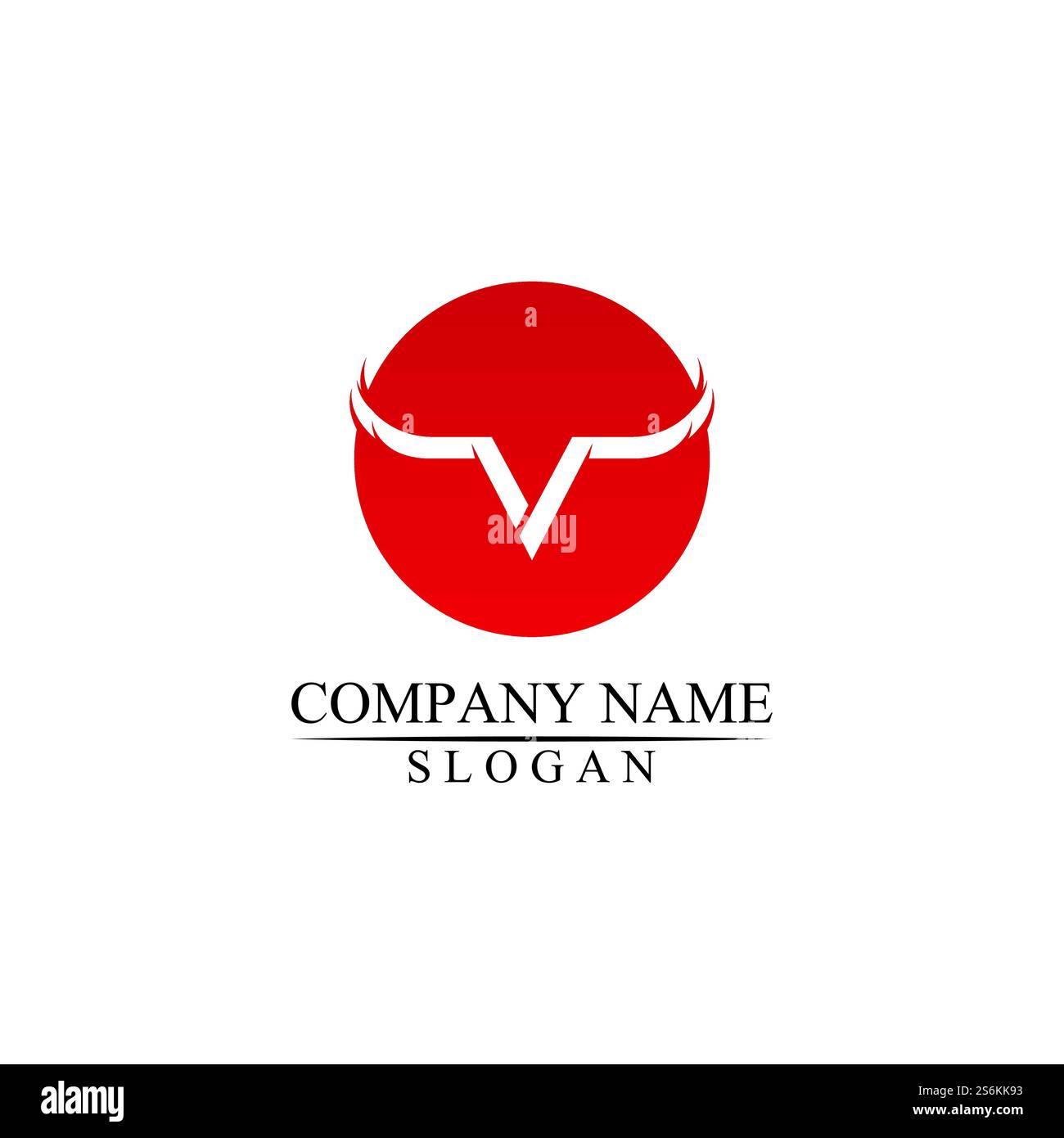 Bull horn and buffalo logo and mammals symbols template icons app Stock ...