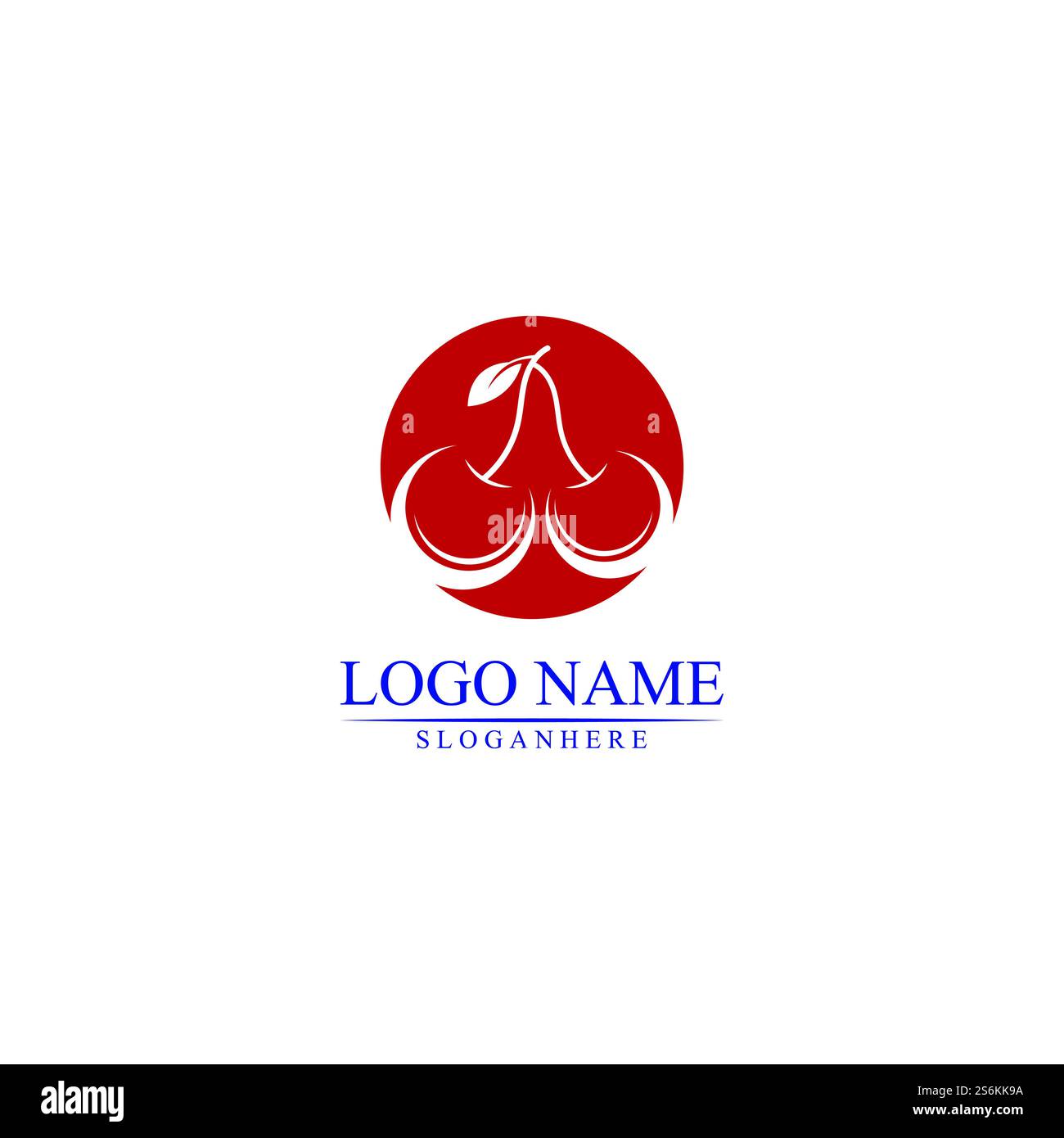 Cherry logo design template. vector illustration Stock Vector Image ...