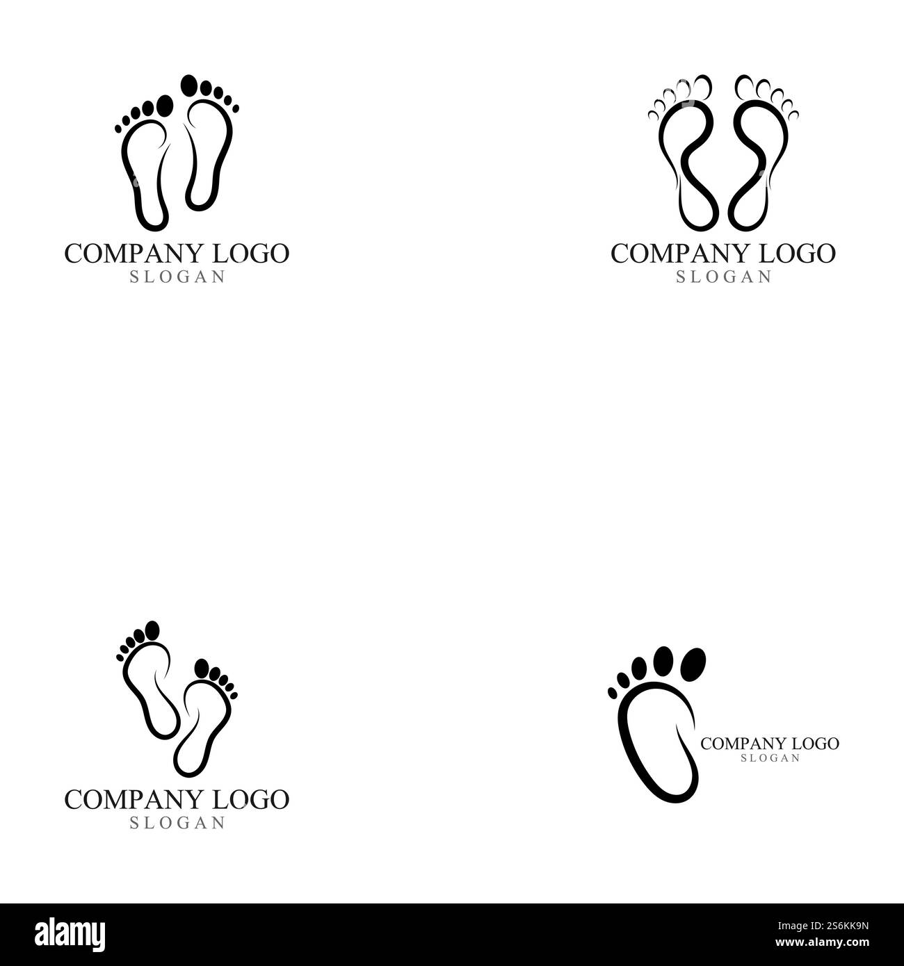 set of Foot print logo and symbol vector Stock Vector Image & Art - Alamy