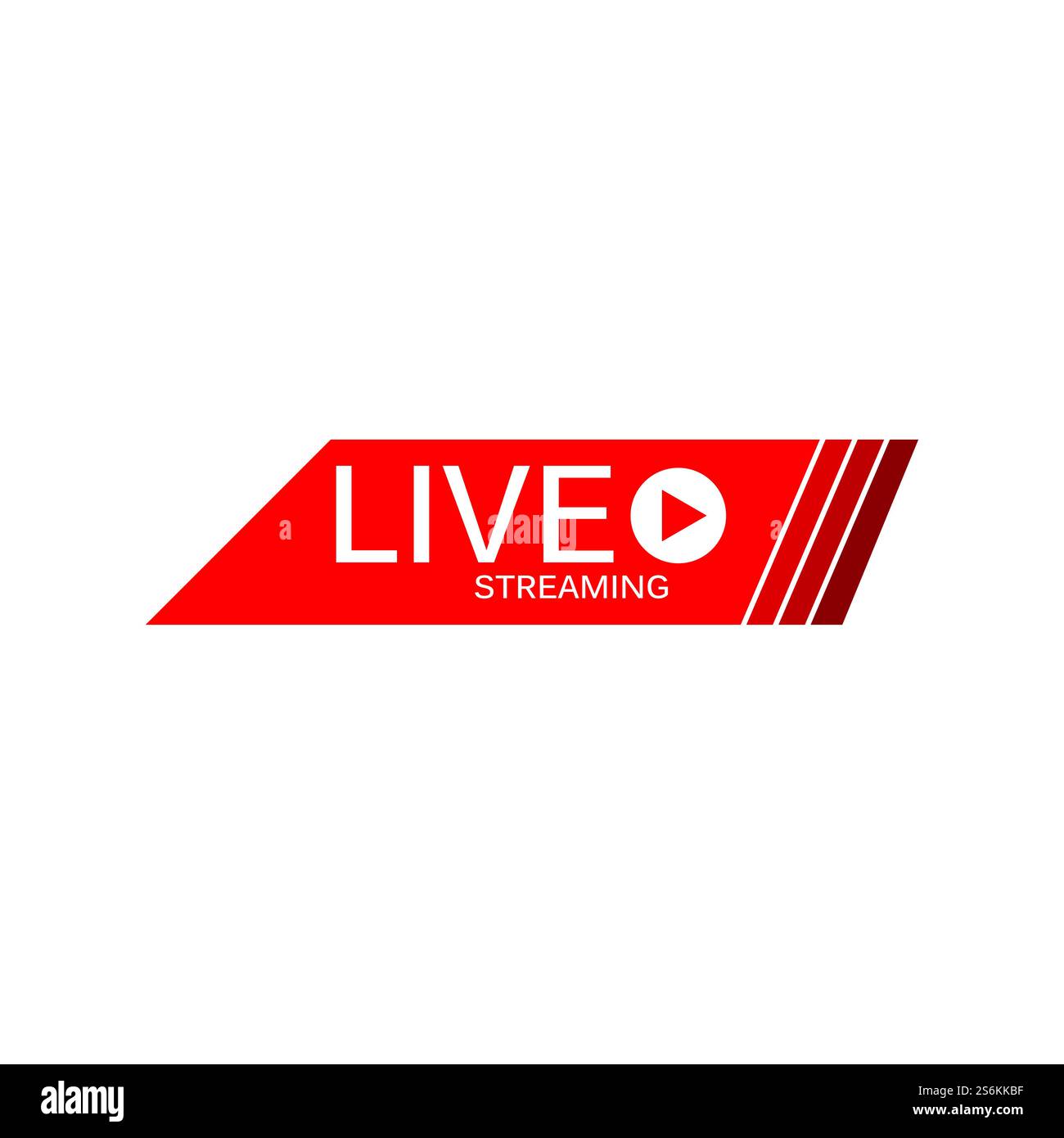 live streaming icon. Red symbol and button of live streaming ...