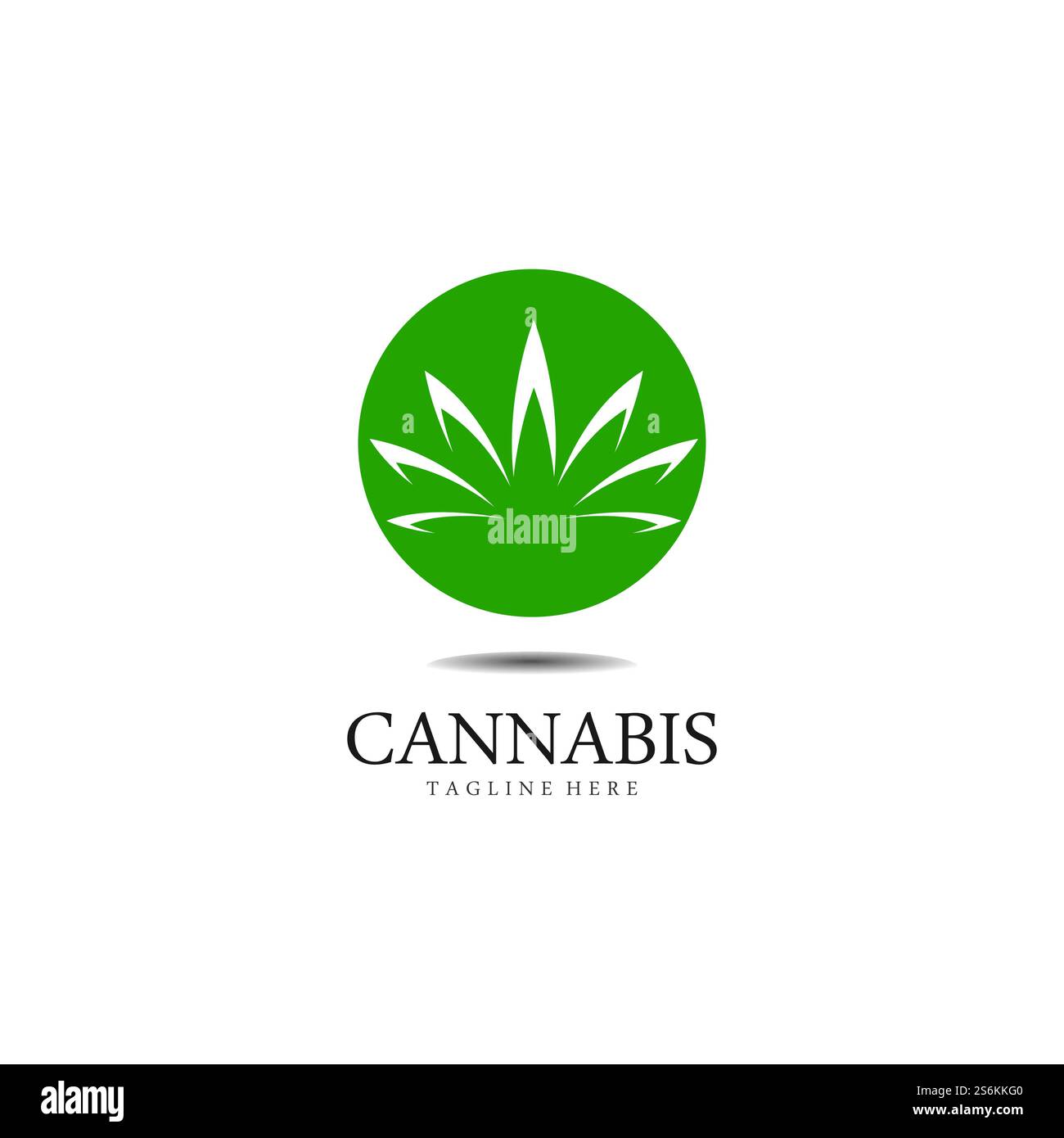 Cannabis marijuana hemp leaf logo and symbol Stock Vector Image & Art ...