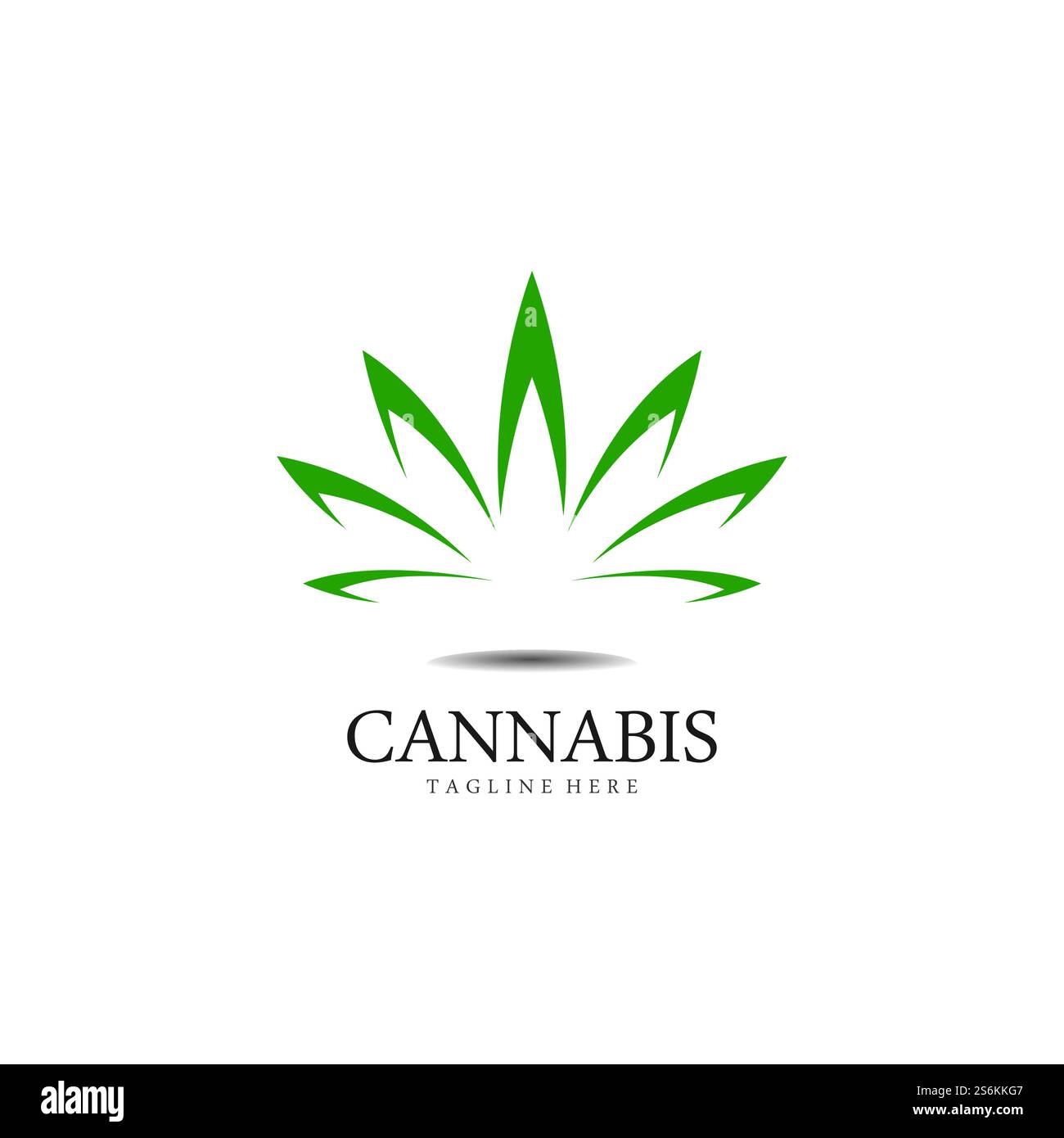 Cannabis marijuana hemp leaf logo and symbol Stock Vector Image & Art ...