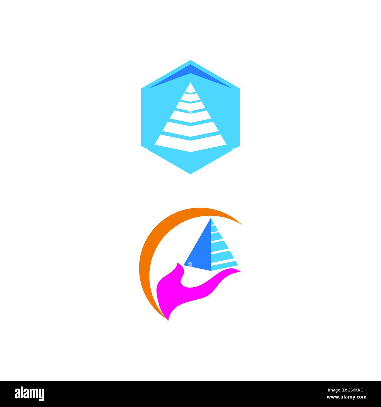 Futuristic Triangle Chain logo design inspiration Stock Vector Image ...
