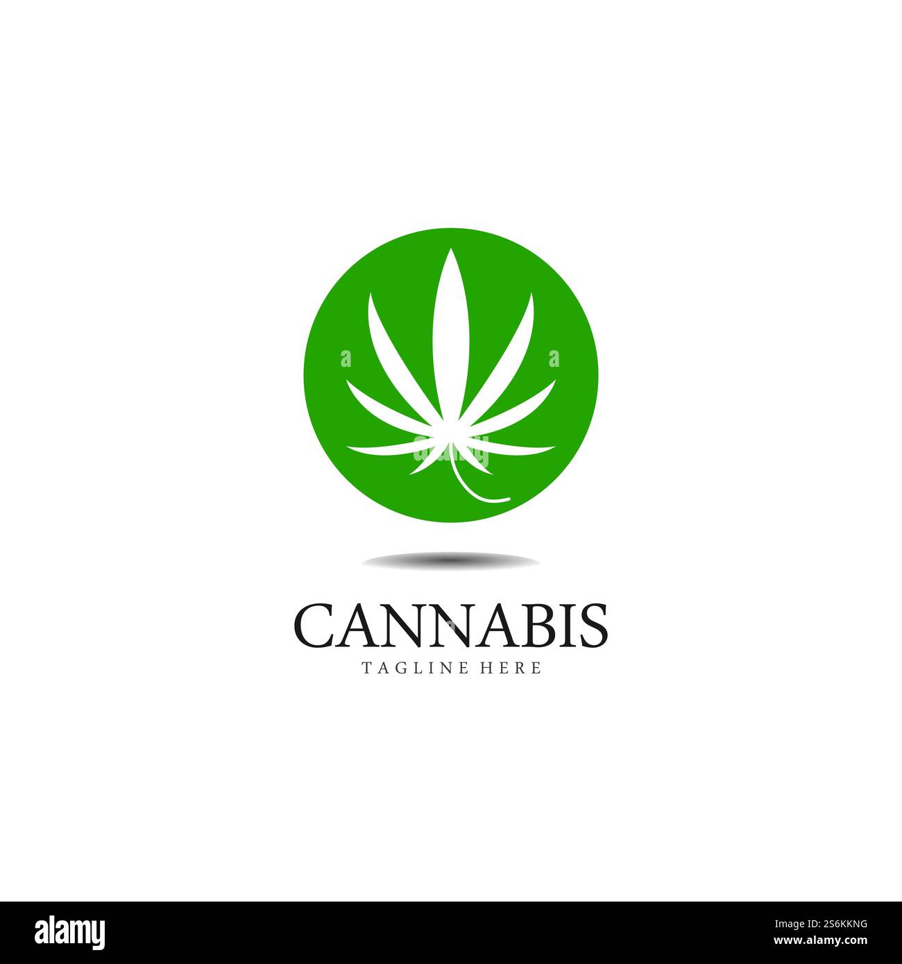 Cannabis marijuana hemp leaf logo and symbol Stock Vector Image & Art ...