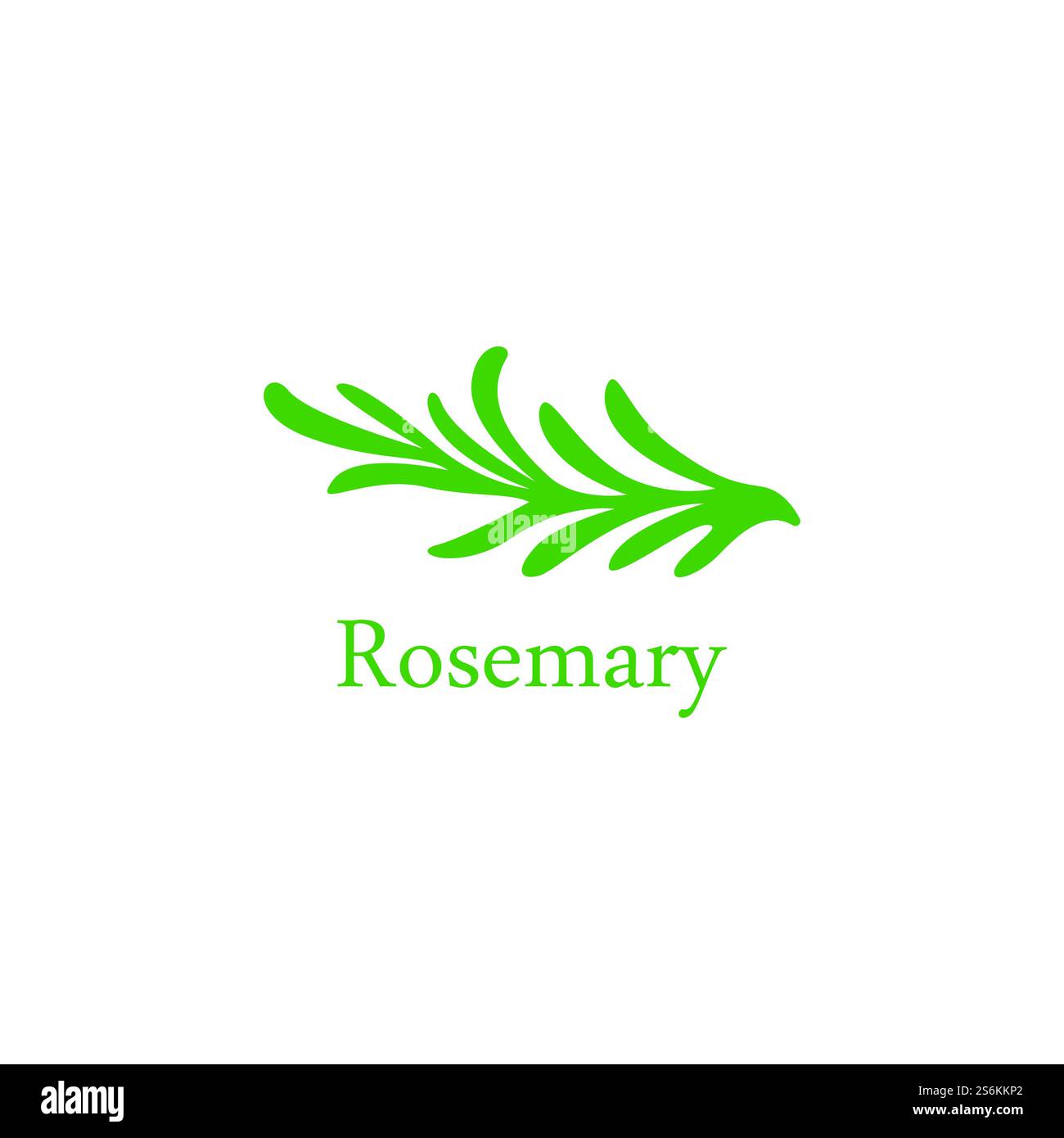 rosemary leaf vector logo illustration template Stock Vector Image ...